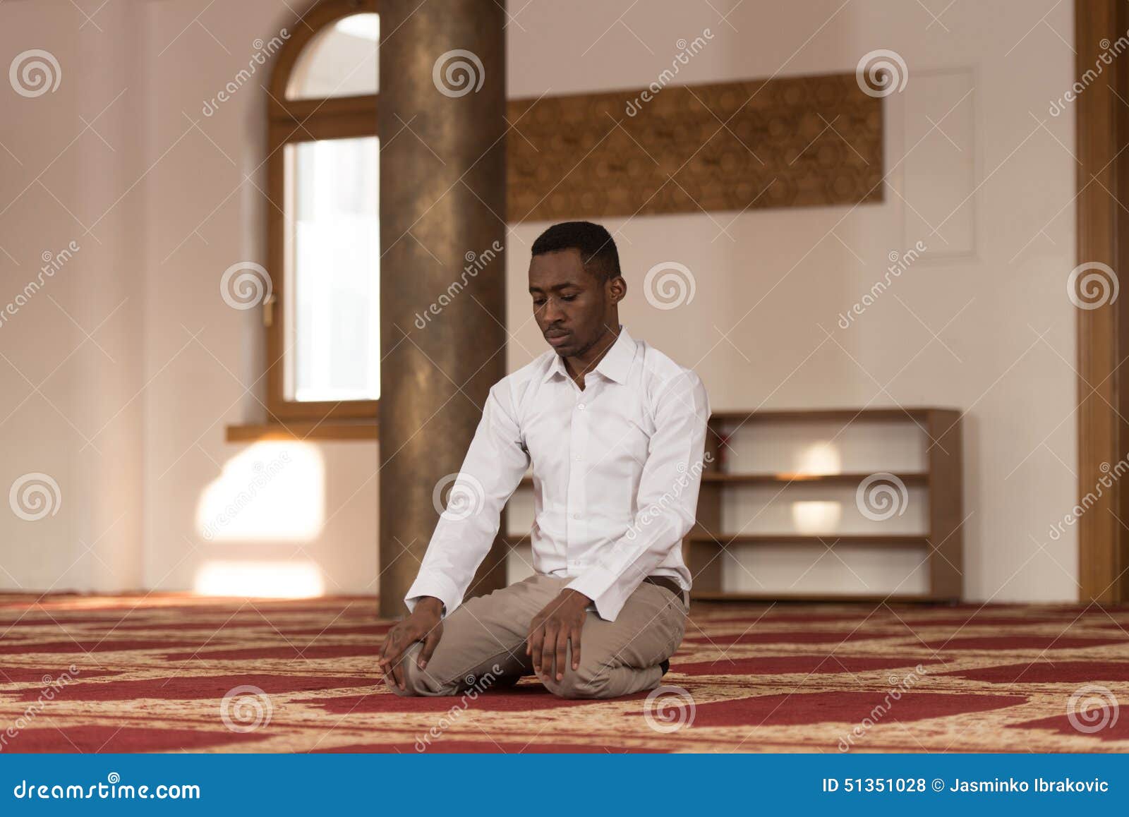African Prayer at Mosque stock photo. Image of meditation - 51351028