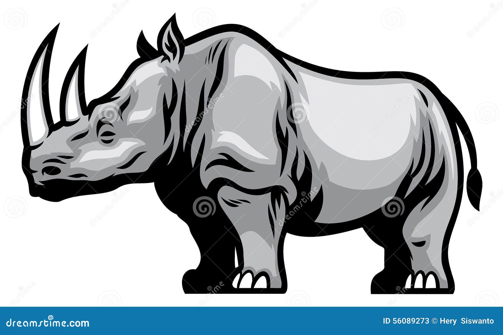 Angry Rhinoceros Drawing