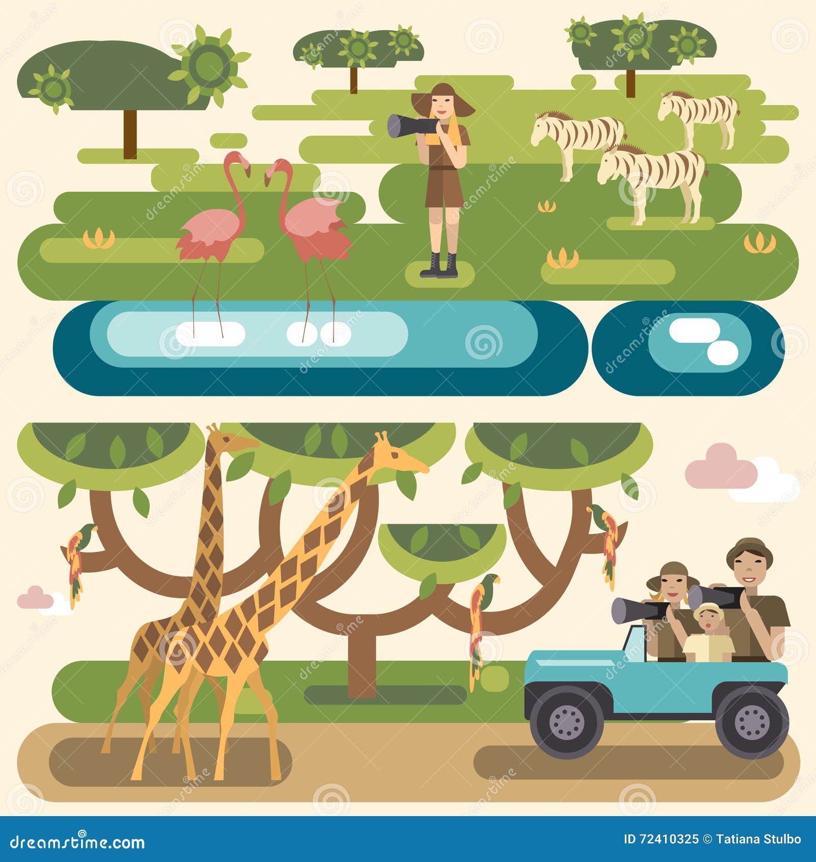 African safari concept set stock vector. Illustration of business ...