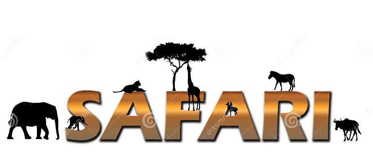 African Safari logo stock illustration. Illustration of lettering - 8069189