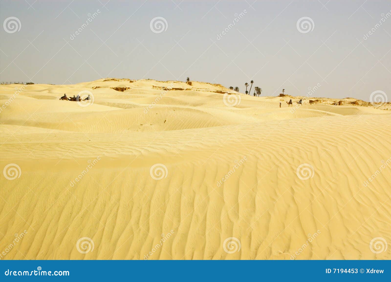 African Sand Desert Landscape Stock Image - Image of perspective ...
