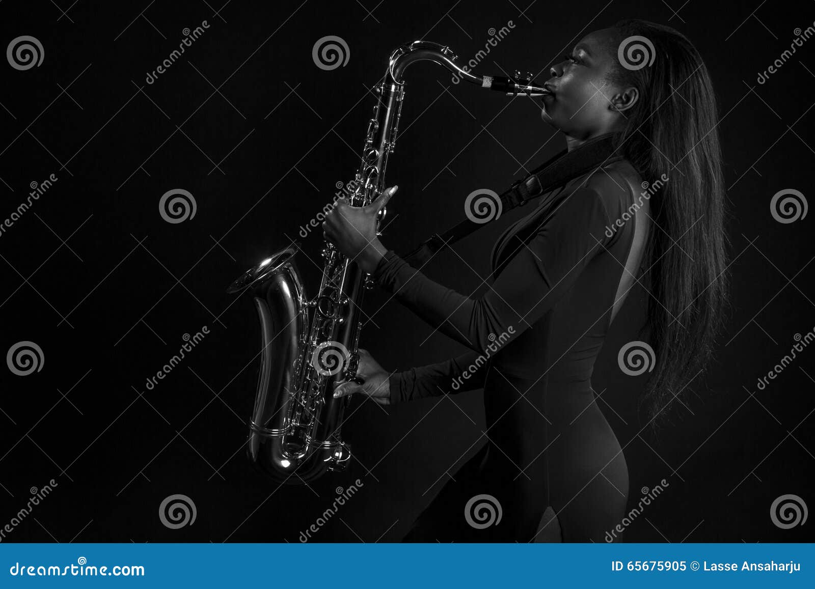 African Sax Lady stock image. Image of gorgeous, musician - 65675905