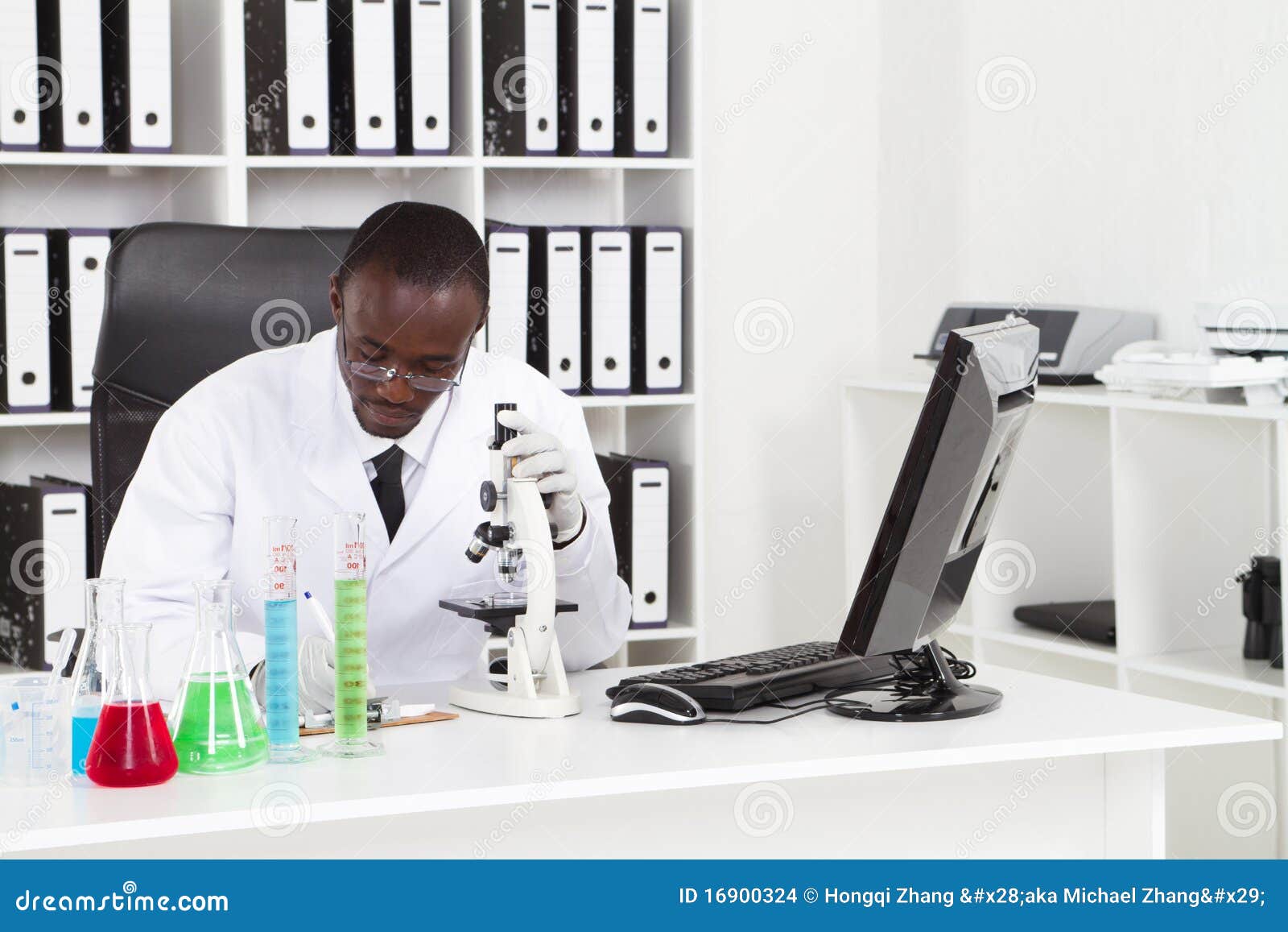African scientist stock photo. Image of person, medical - 16900324