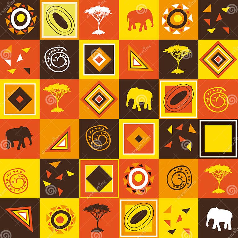 African seamless stock vector. Illustration of geometric - 21586461