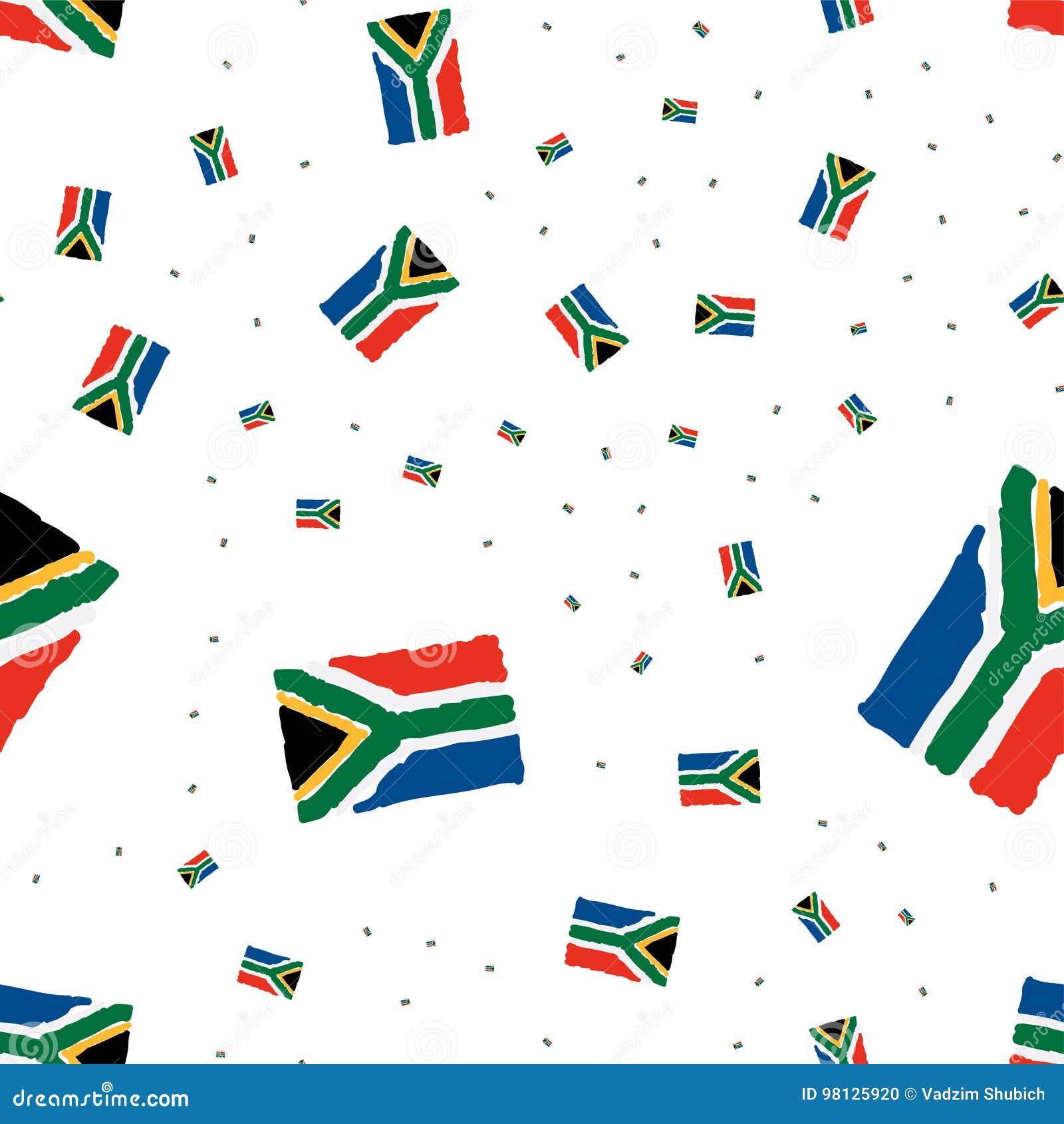 African Seamless Pattern with Flag. Flat Illustration EPS 10 Stock ...