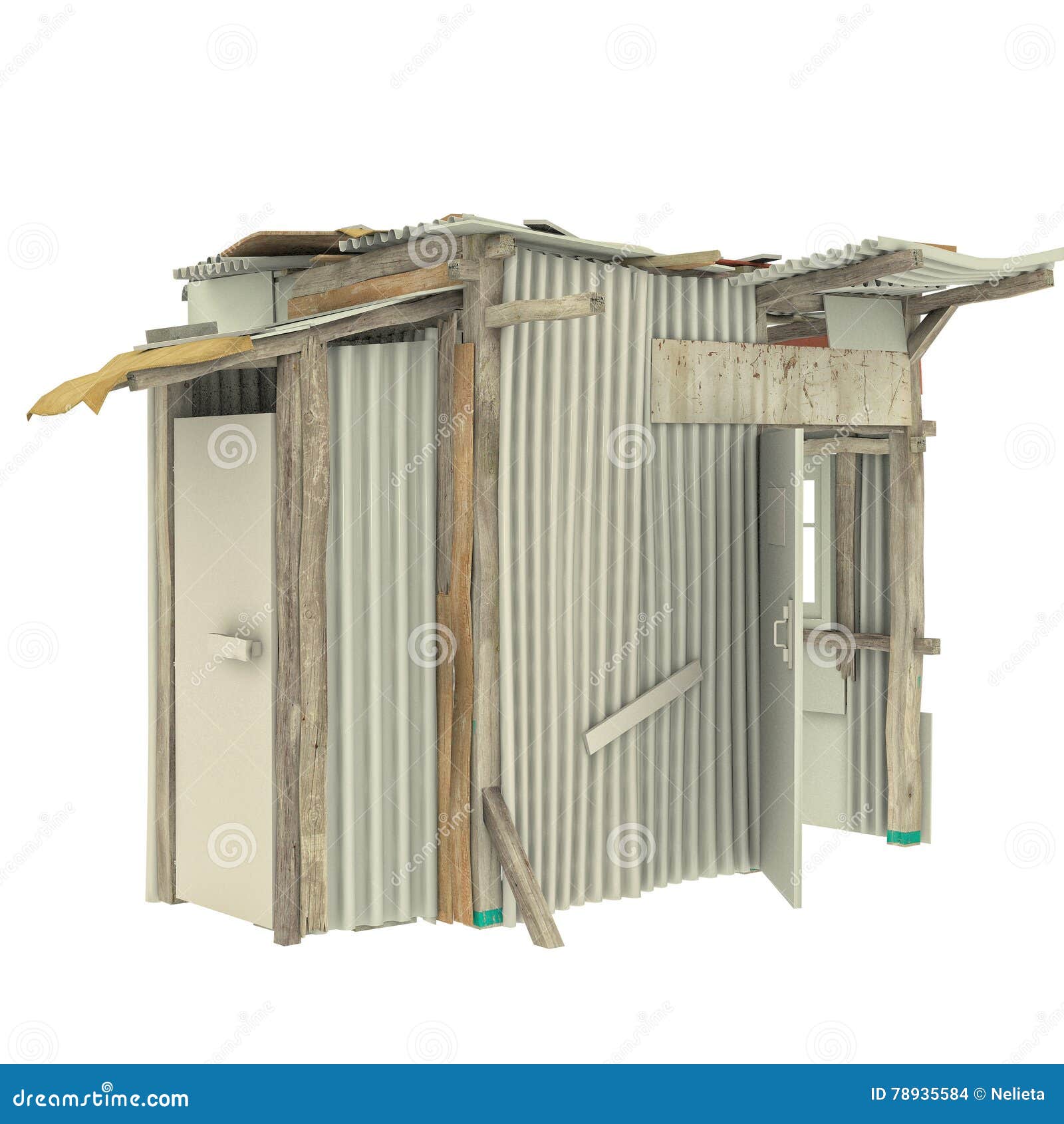 African shack door open stock illustration. Illustration of villa ...
