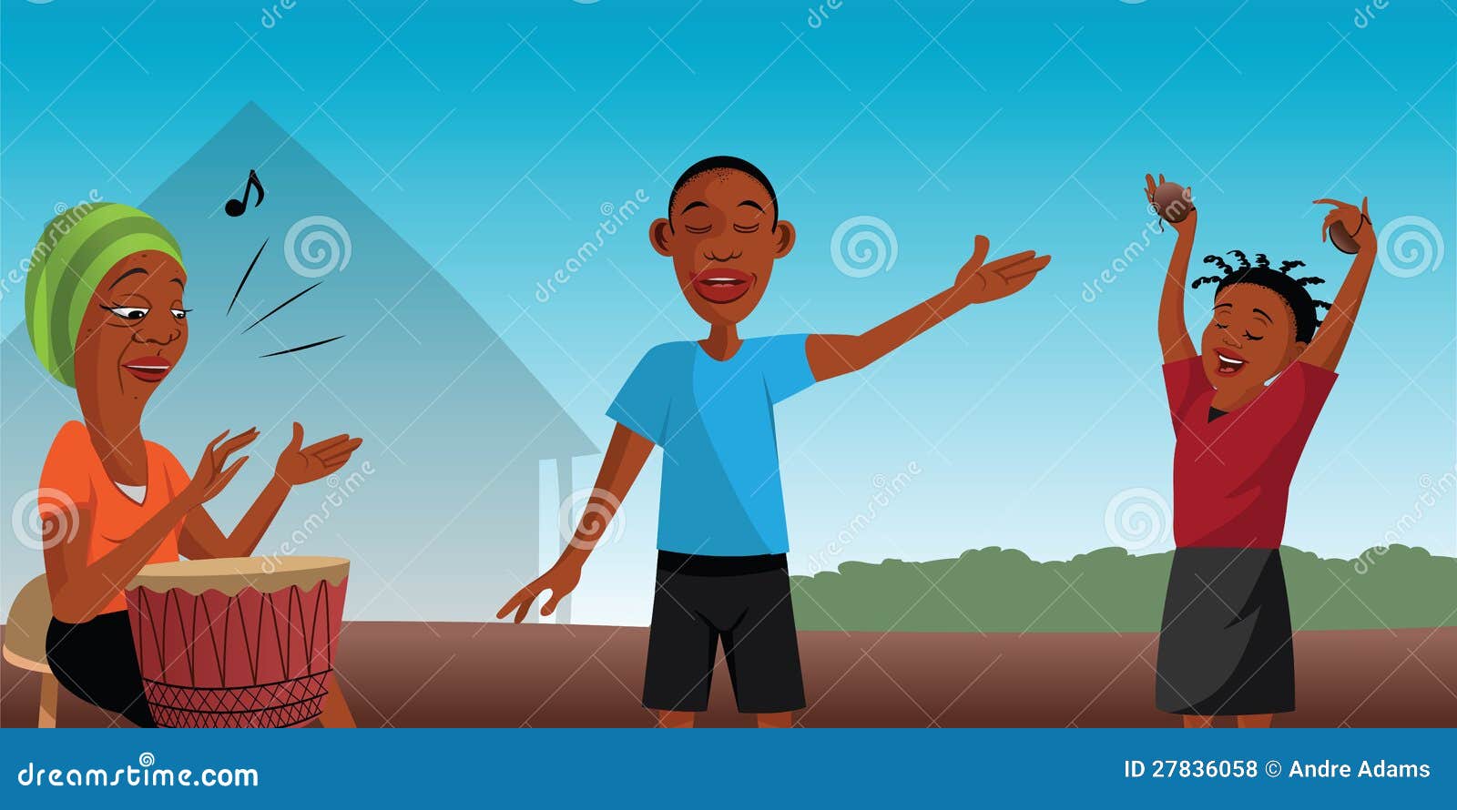 African singers stock vector. Illustration of religious - 27836058