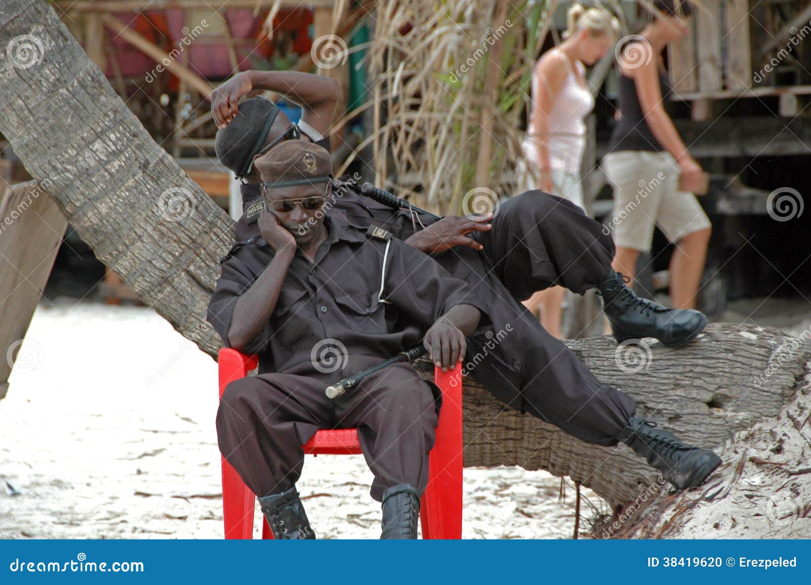 African Soldiers Resting on the Beach Editorial Image - Image of break ...