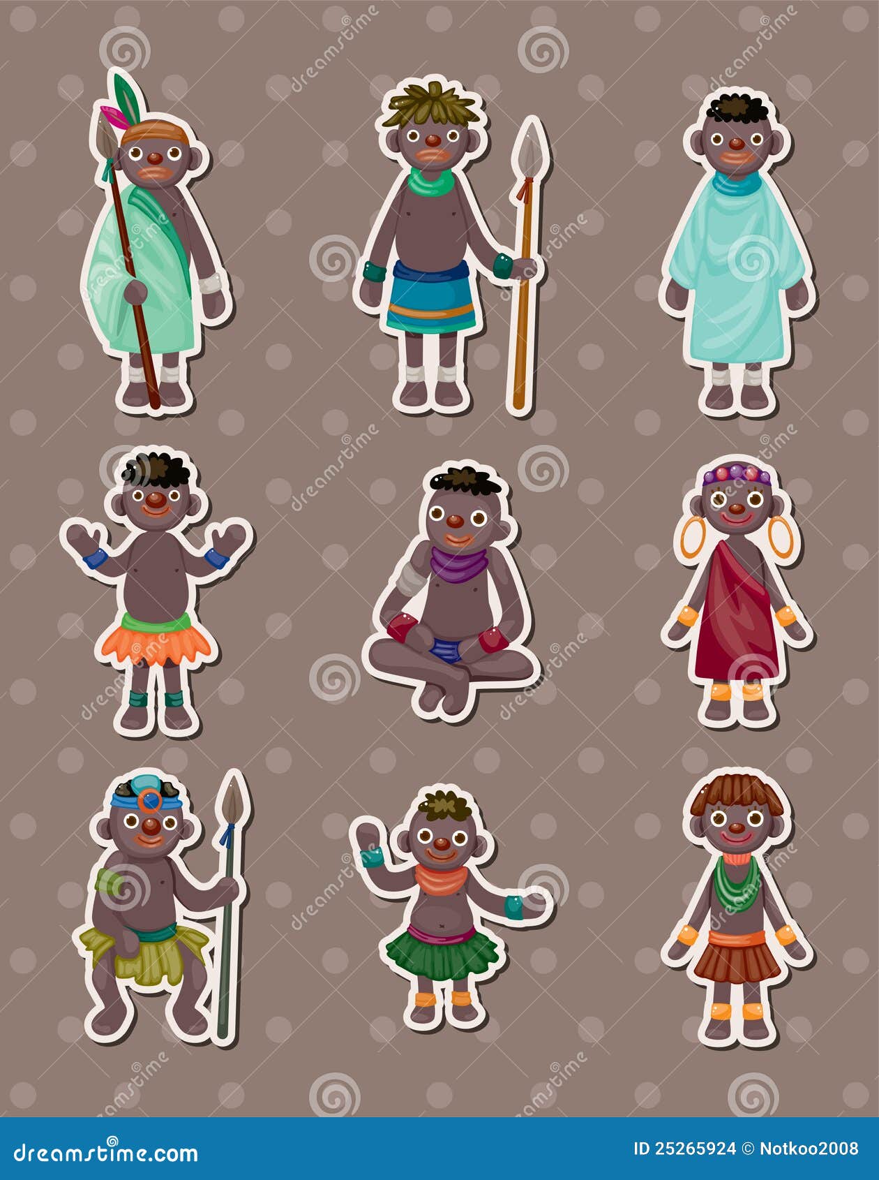 African stickers stock vector. Illustration of african - 25265924