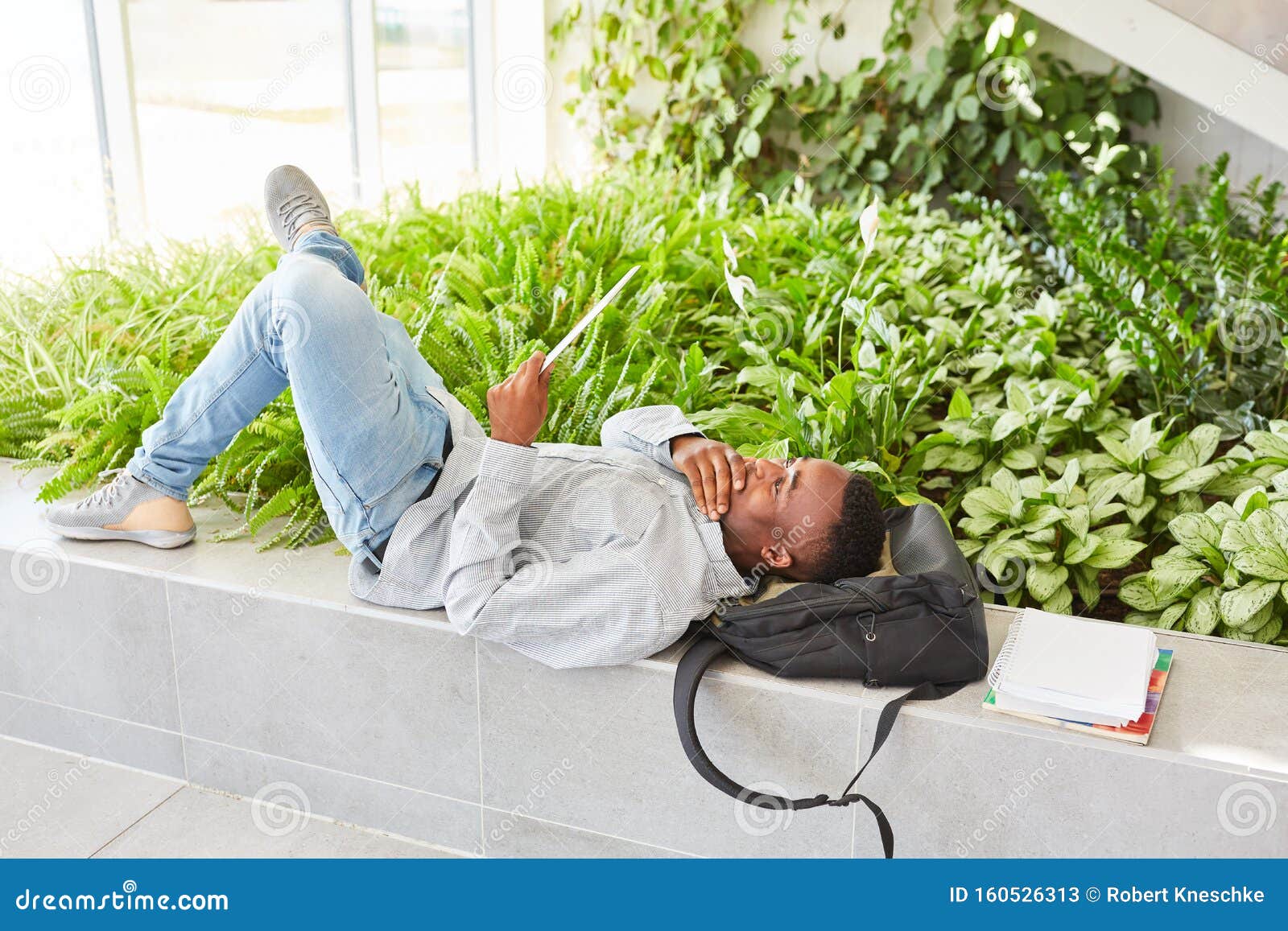 African student in a break stock image. Image of applied - 160526313