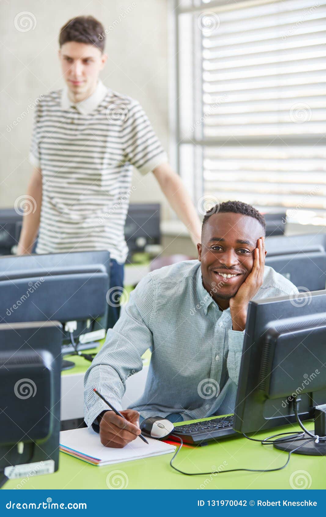 African Student in Computer Course Stock Photo - Image of knowledge ...