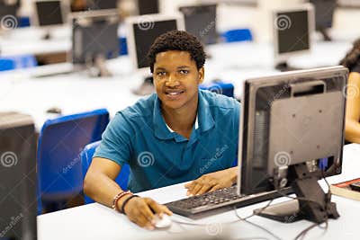 African Student Computer Room Stock Photo - Image of afro, room: 29039474