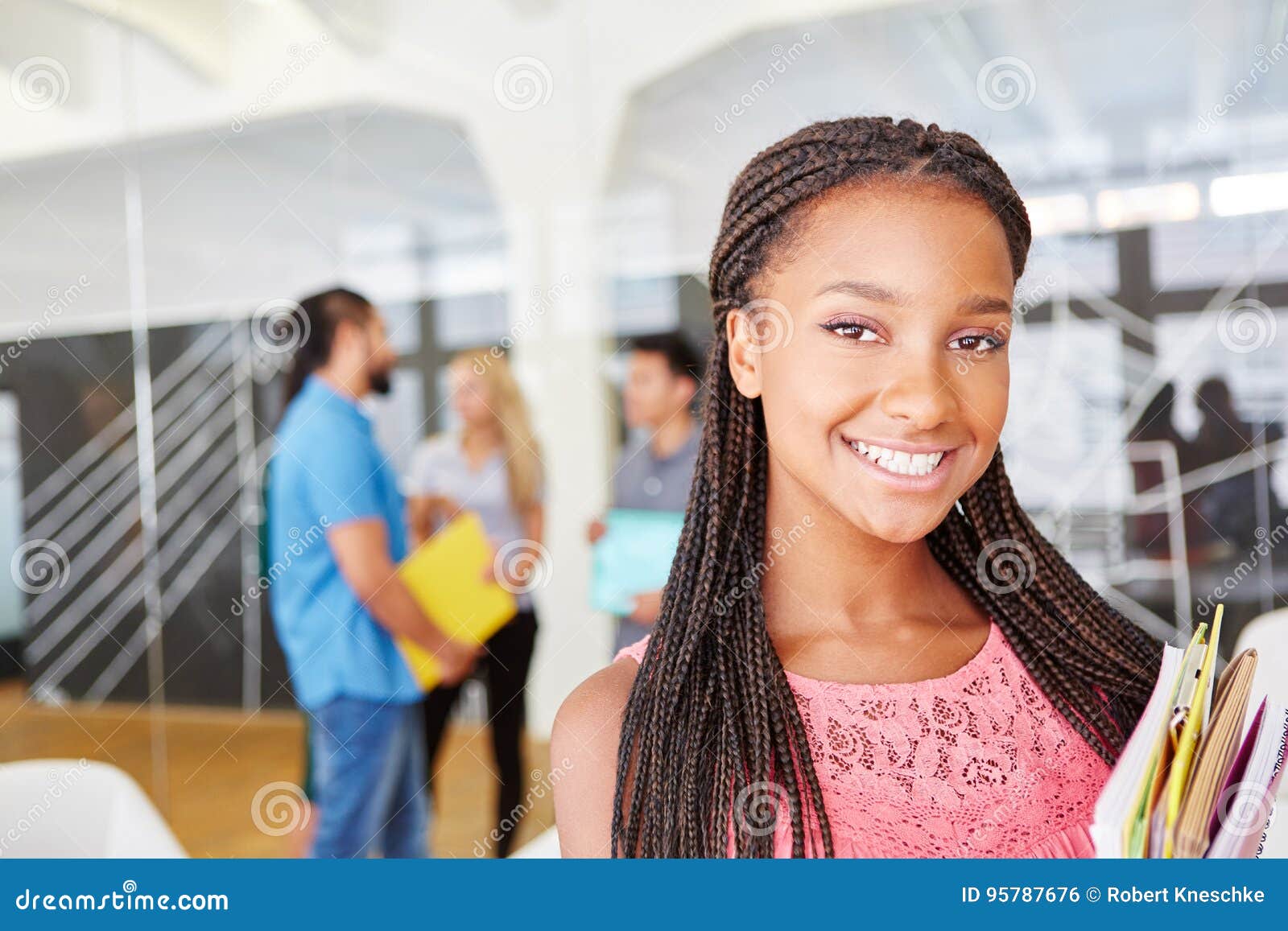 African Student in Her Apprenticeship Stock Photo - Image of positive ...