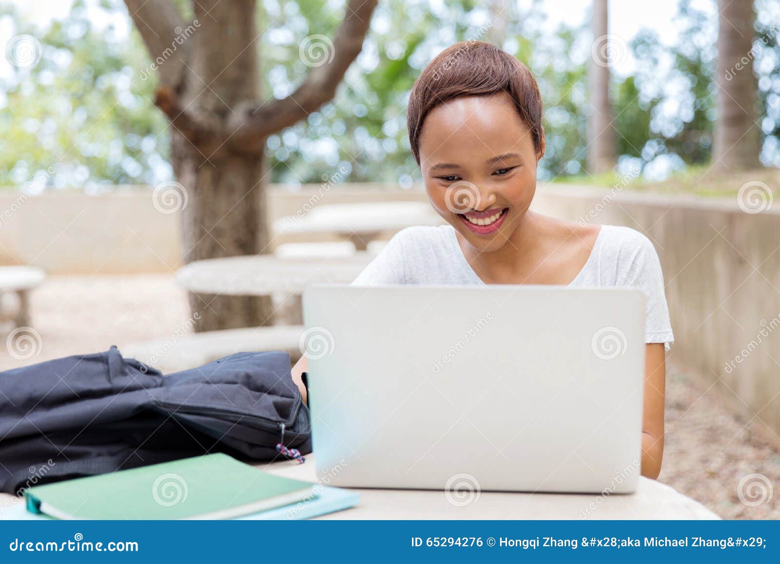 African Student Laptop Computer Stock Photo - Image of cute, modern ...