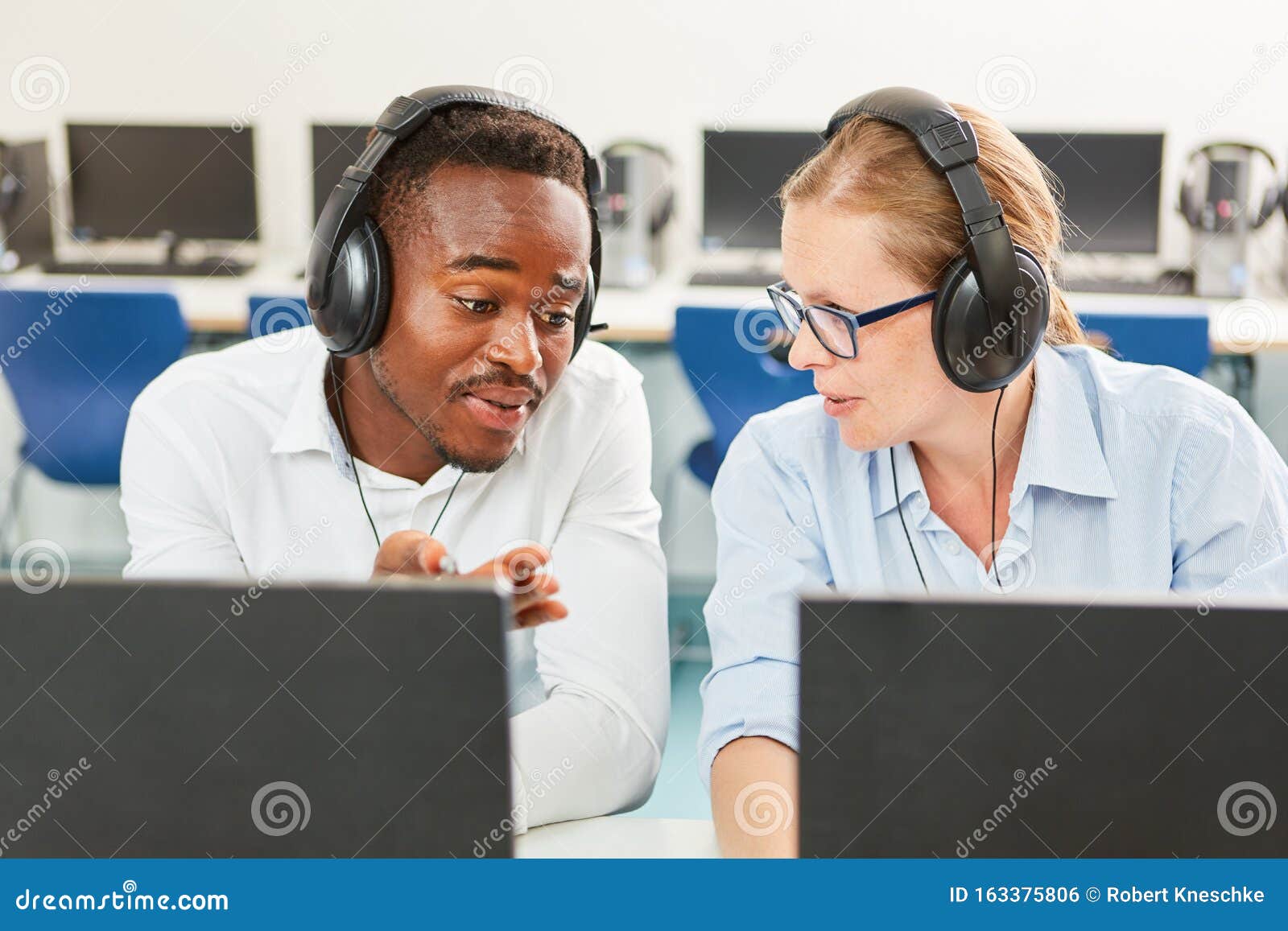 African Student while Learning in Teamwork Stock Photo - Image of ...