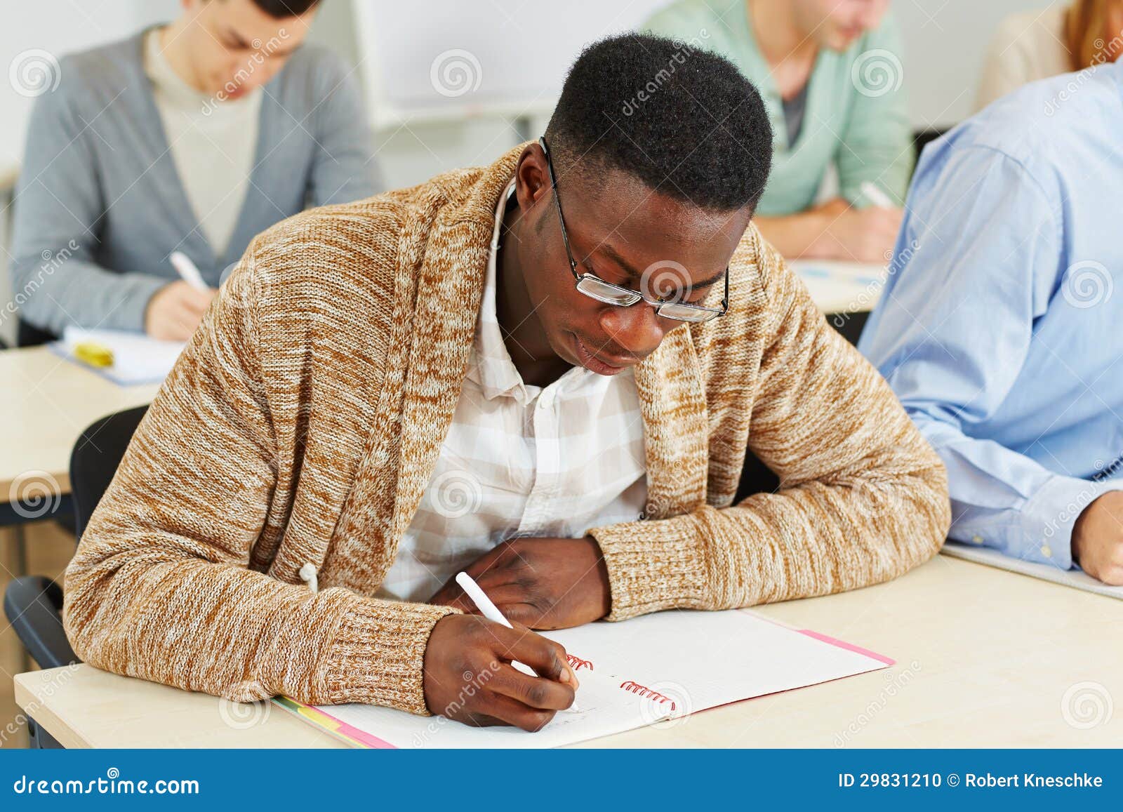 African Student in University Class Stock Photo - Image of assessment ...