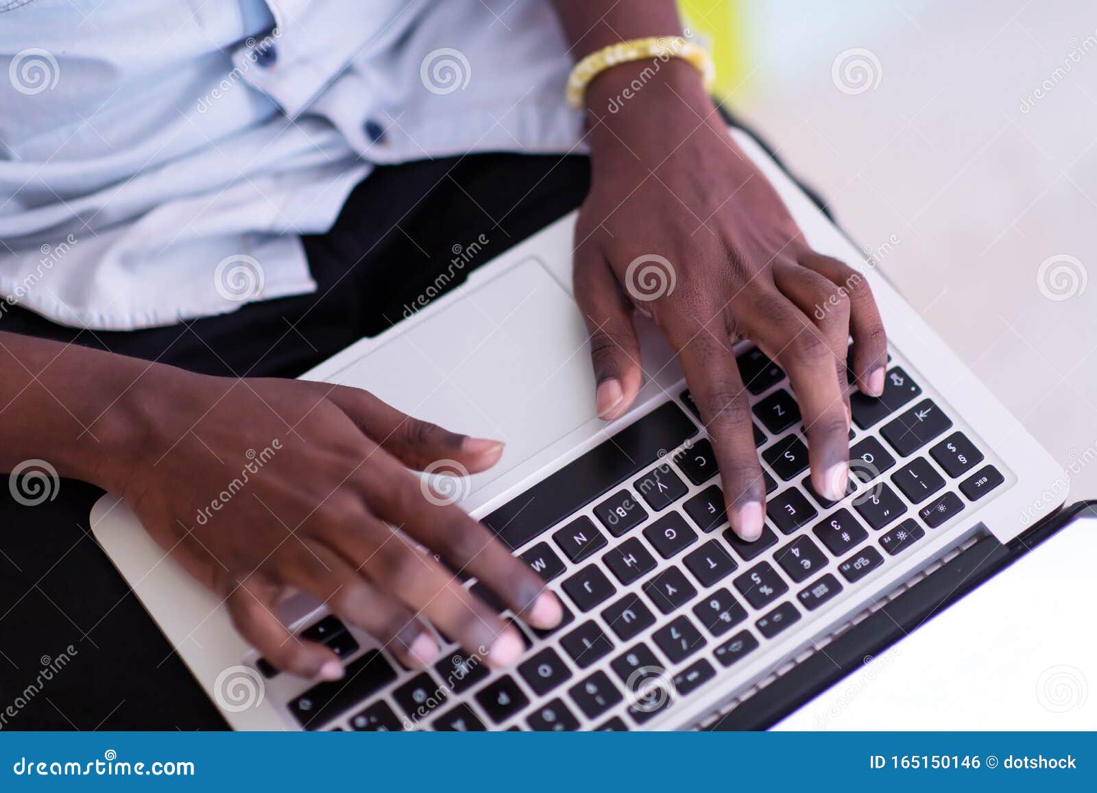 African Student Using Laptop Computer Stock Photo - Image of corporate ...