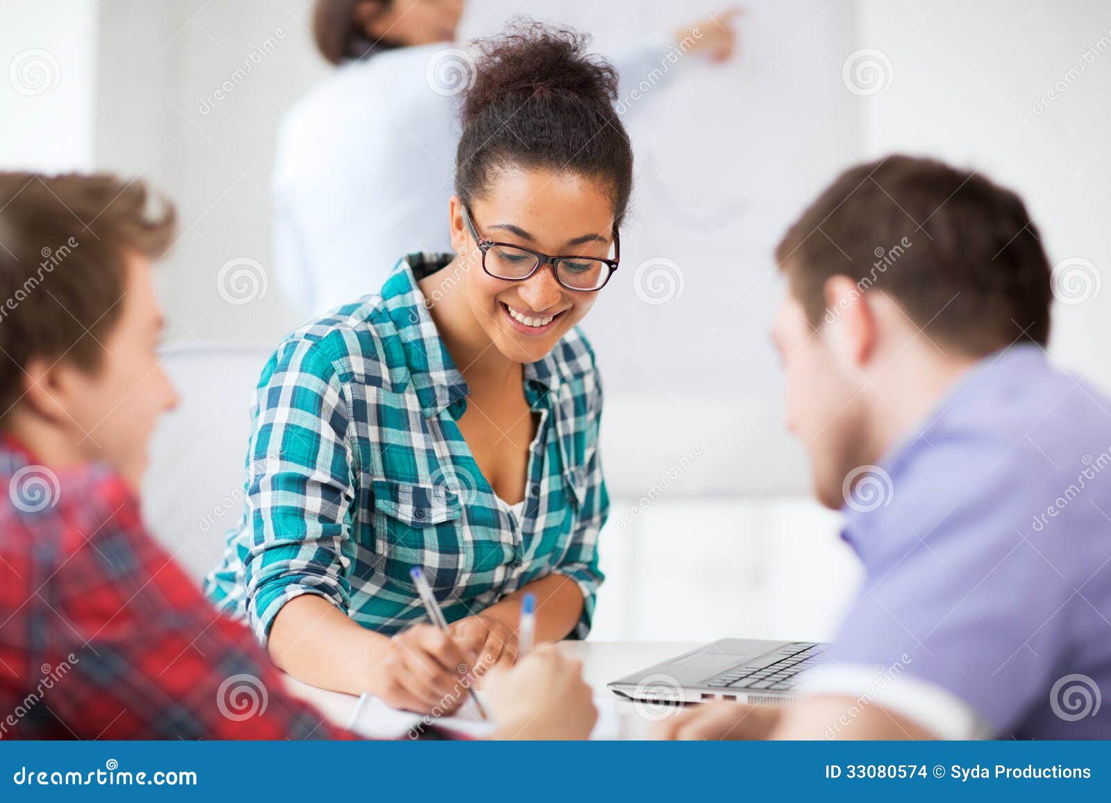 African Student Writing Something in Notebook Stock Photo - Image of ...