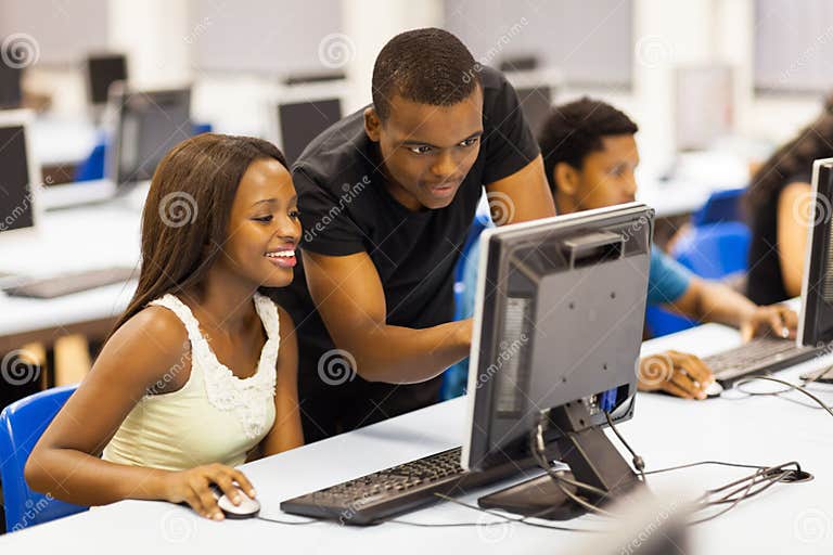 African students computer stock photo. Image of computer - 29039508