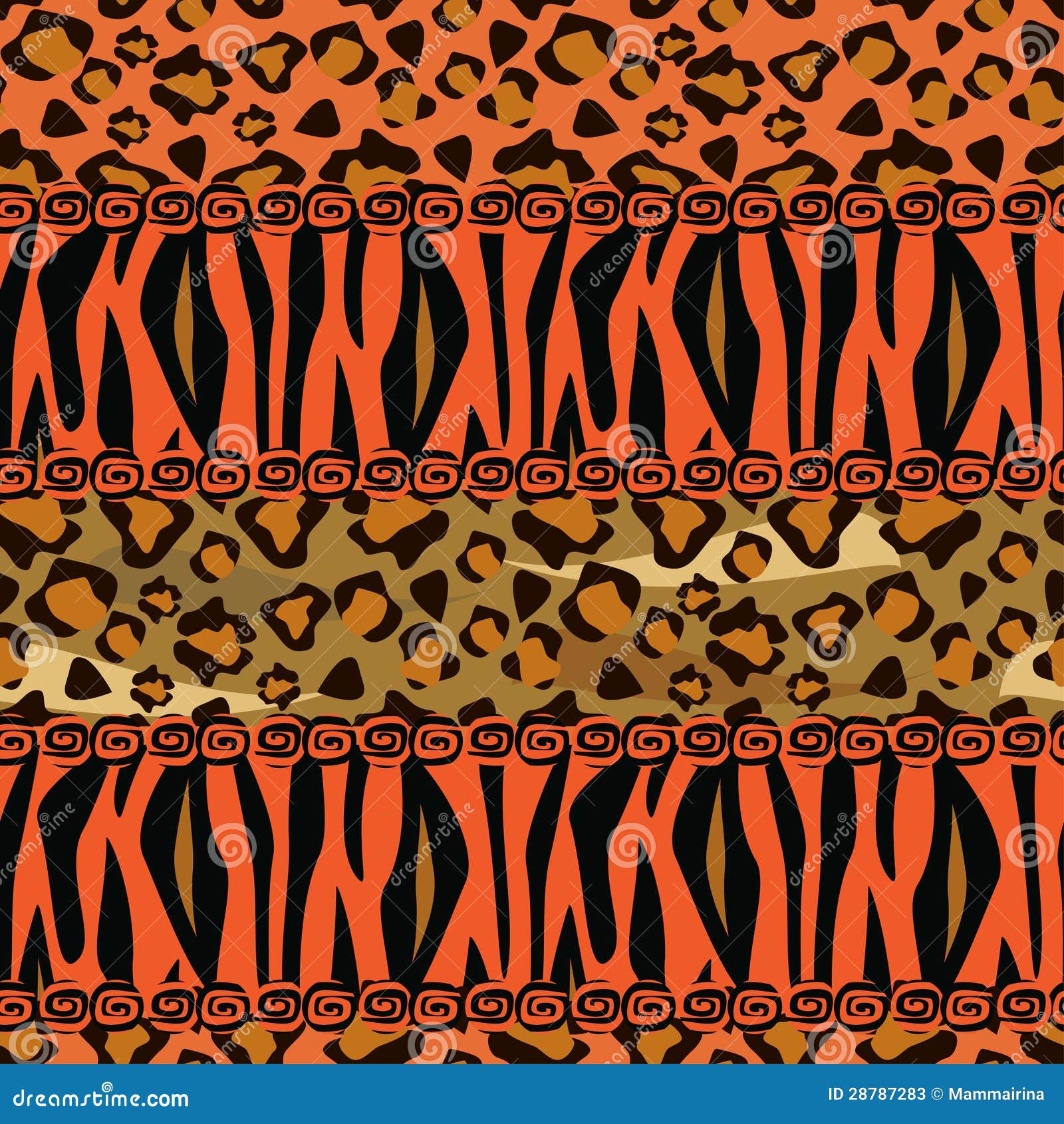 African Style Seamless Background Stock Vector - Illustration of ...