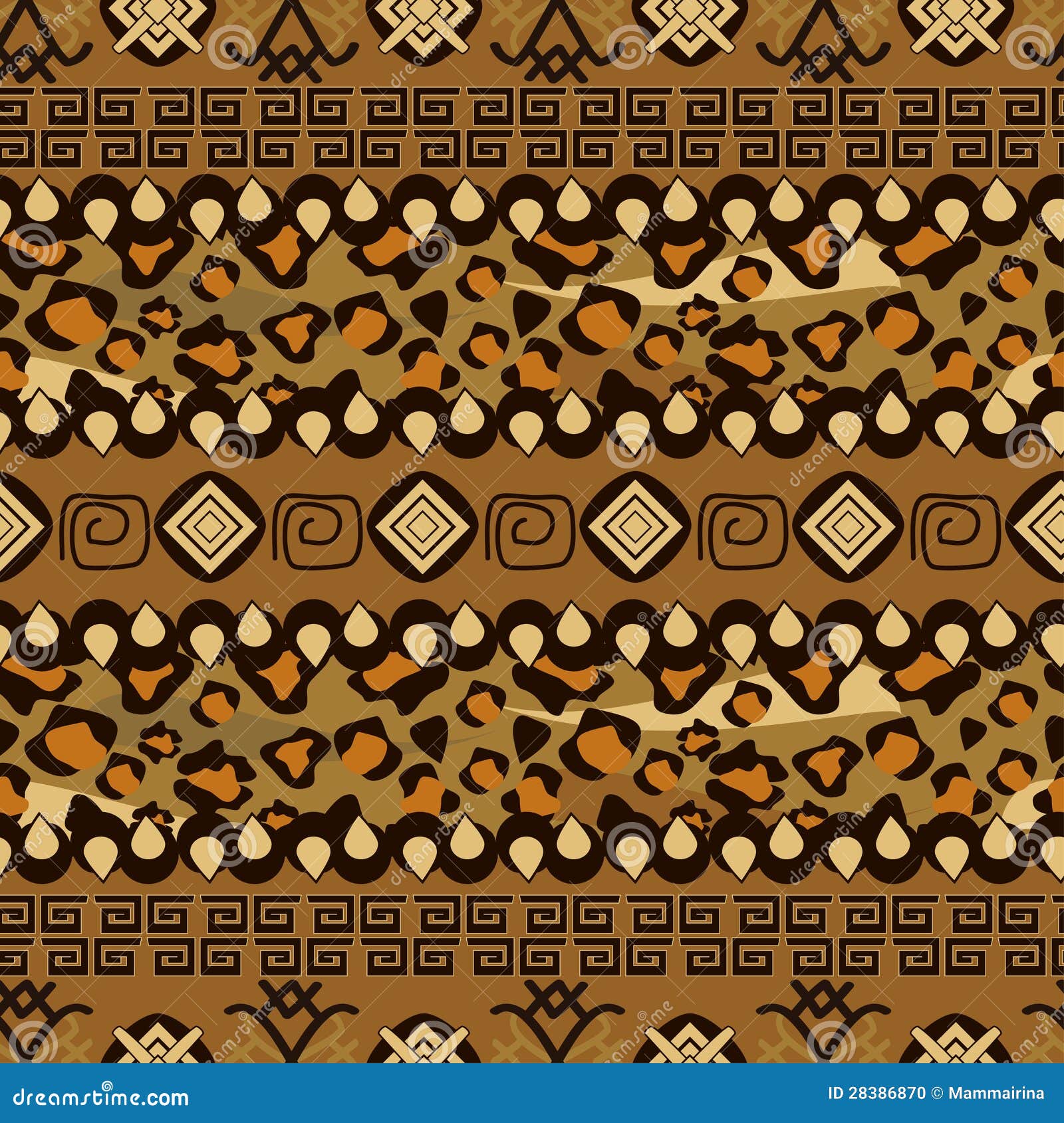 African Style Seamless with Cheetah Skin Pattern Stock Vector ...