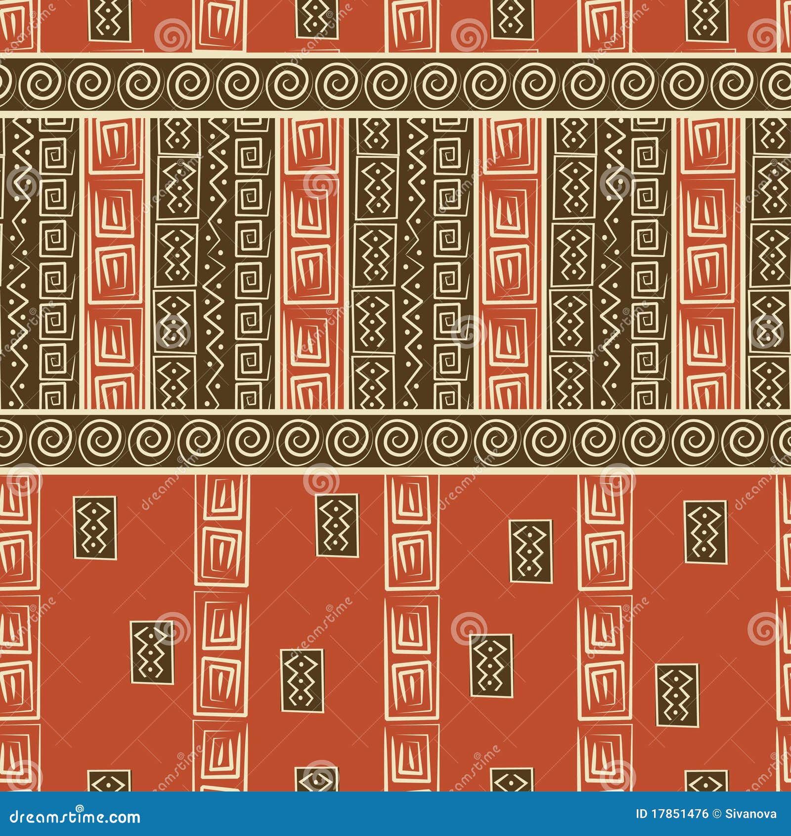 African Style Seamless Pattern Stock Vector - Illustration of tribal ...