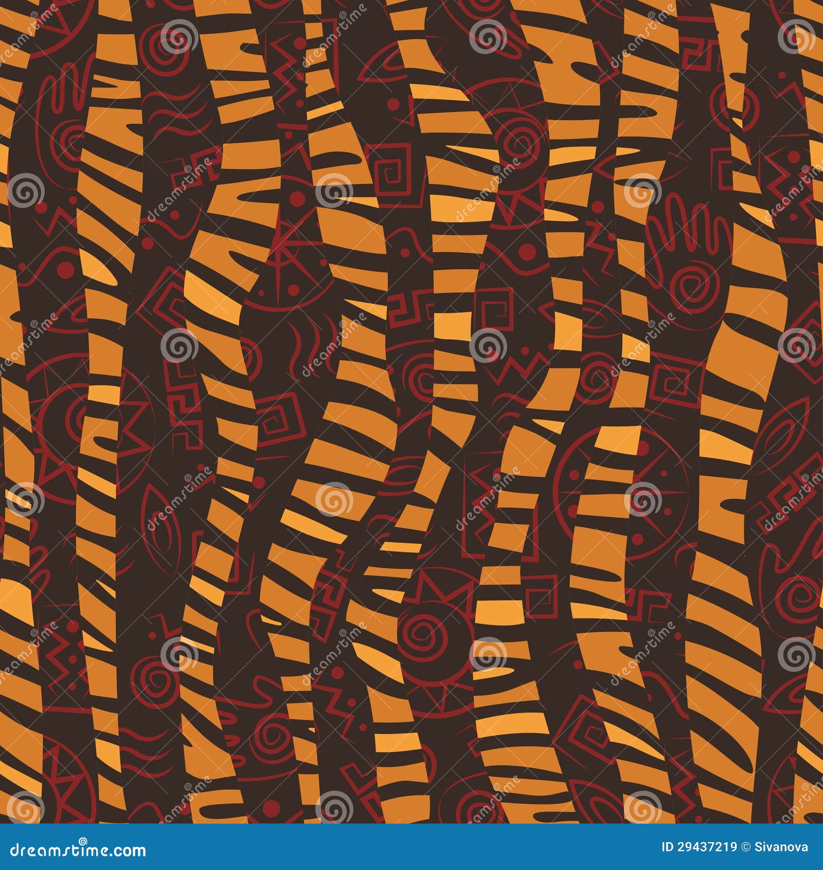 African Style Seamless Pattern Stock Vector - Illustration of shape ...