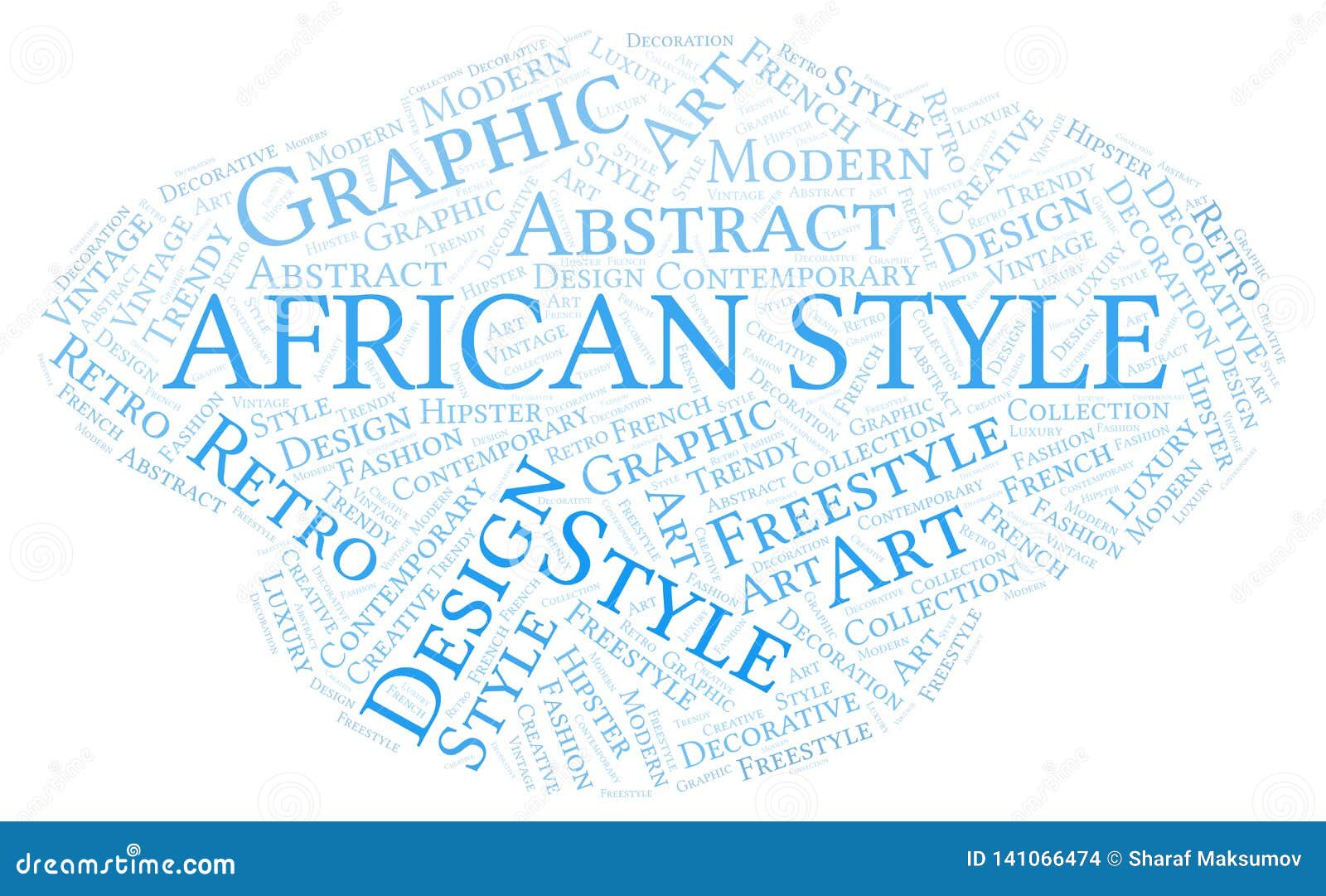 African Style word cloud stock illustration. Illustration of style ...