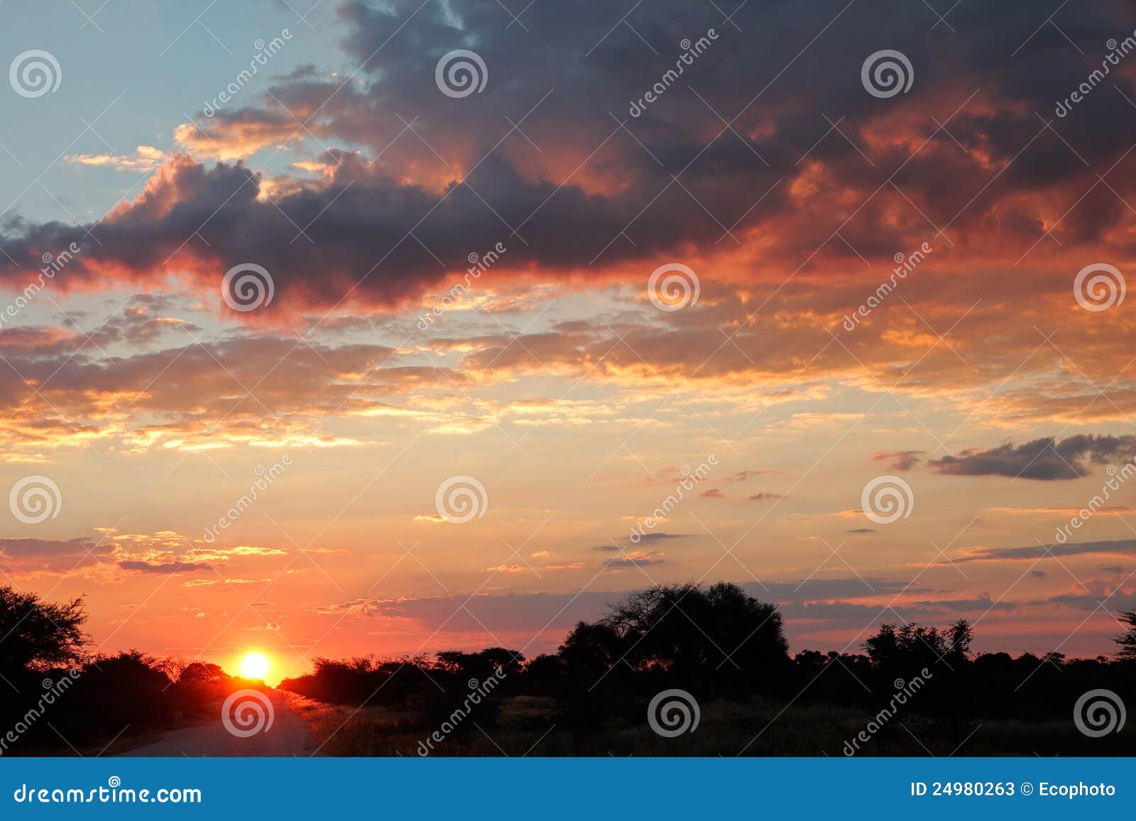 African sunset stock image. Image of sunset, clouds, african - 24980263
