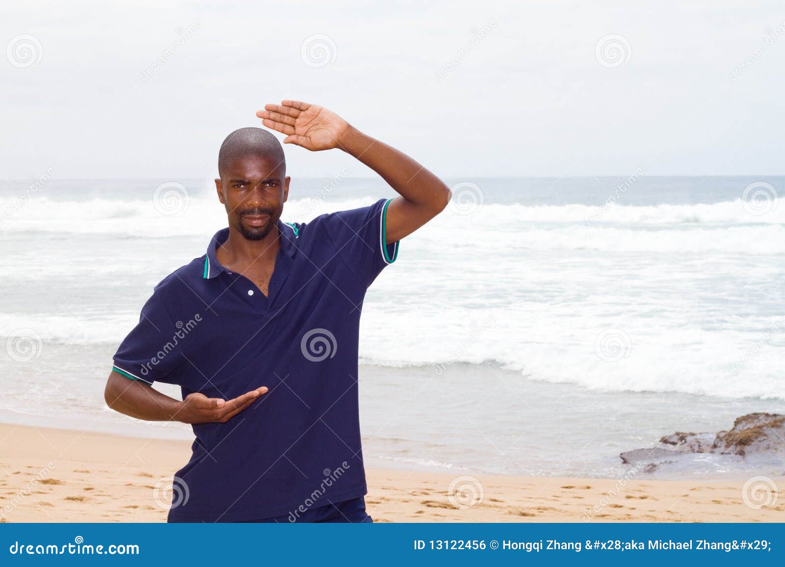 African tai chi man stock photo. Image of relaxing, arts - 13122456