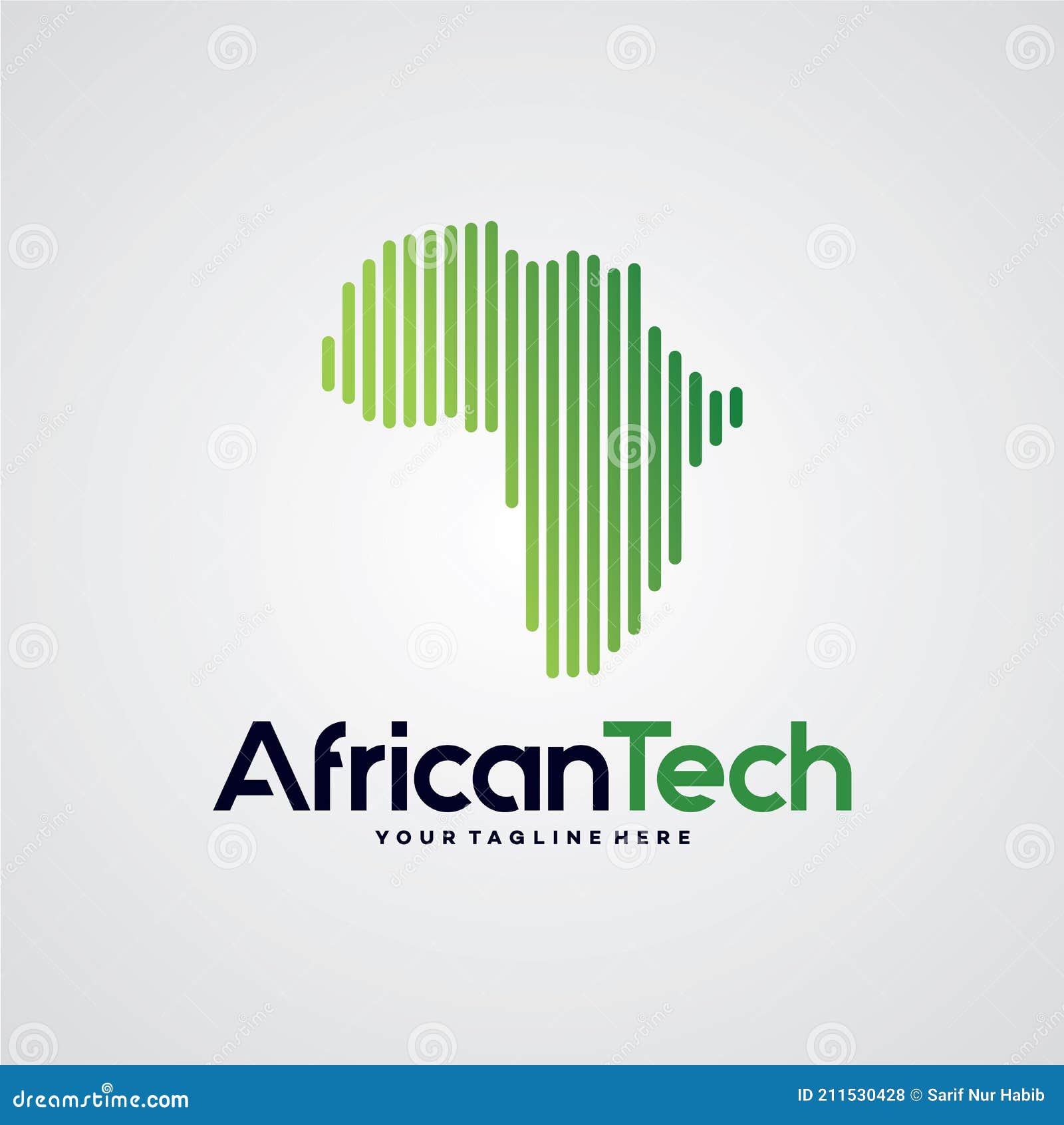African Tech Logo Design Template Stock Vector - Illustration of ...