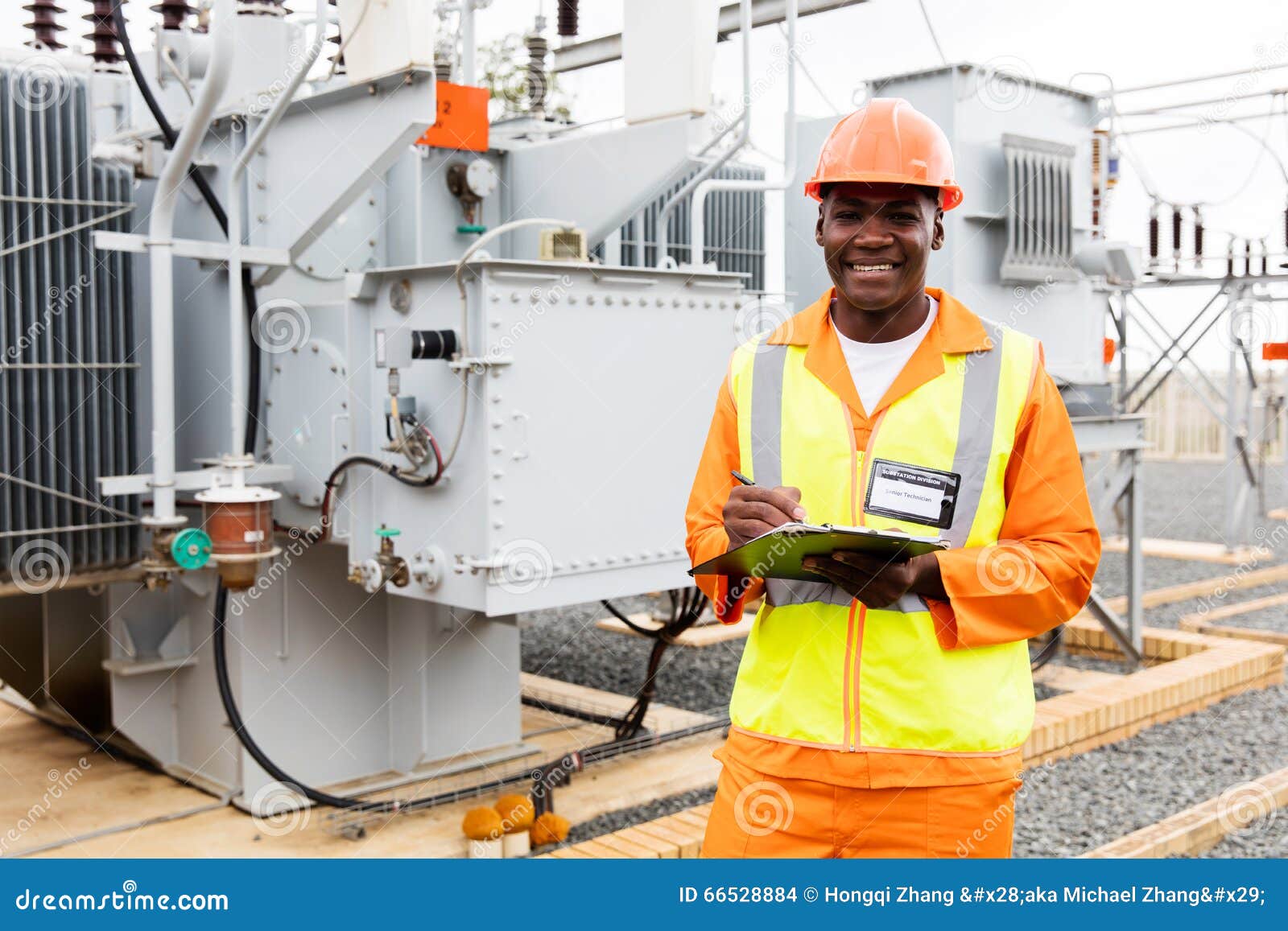 African technical worker stock photo. Image of industry - 66528884