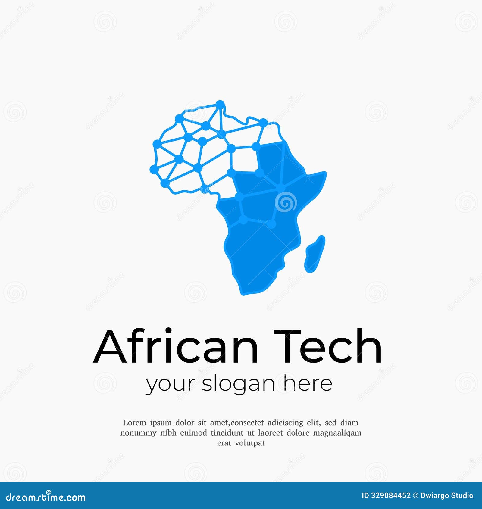 AFRICAN TECHNOLOGY LOGO DESIGN TEMPLATE Stock Vector - Illustration of ...