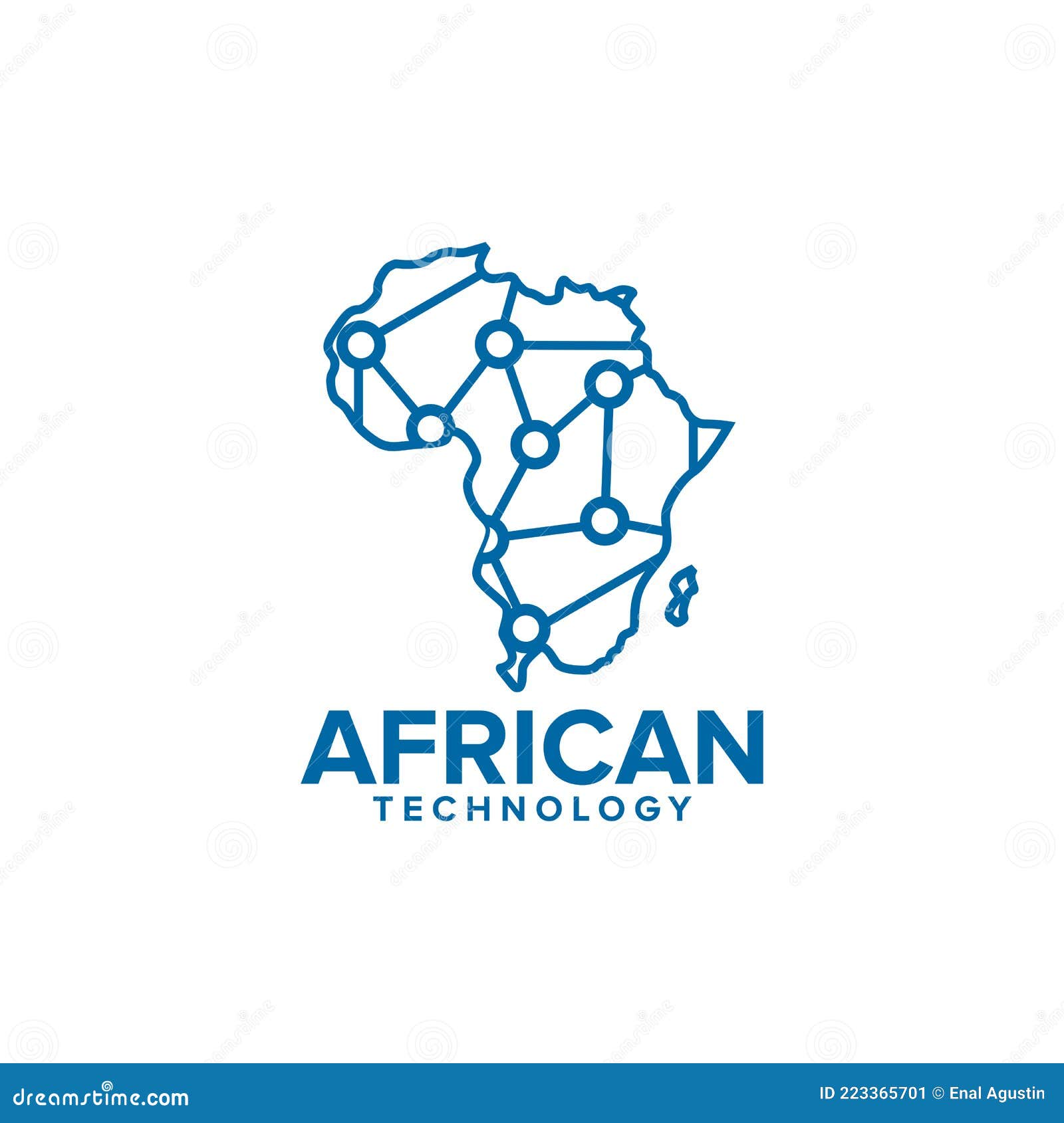 African Technology Logo Design Template Stock Vector - Illustration of ...