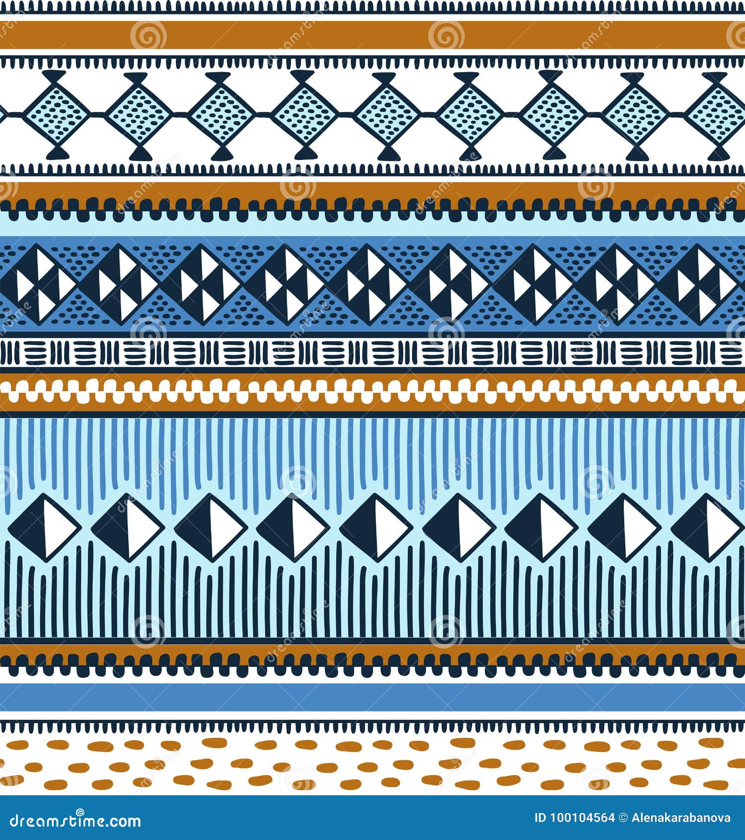 African Textile. Vector Seamless Pattern with Geometry. Stock Vector ...
