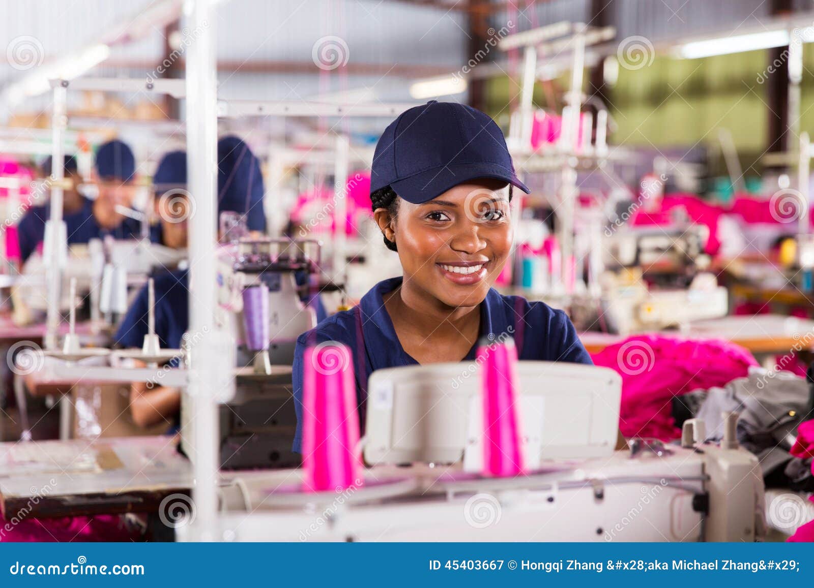 African textile worker stock image. Image of black, fabric - 45403667