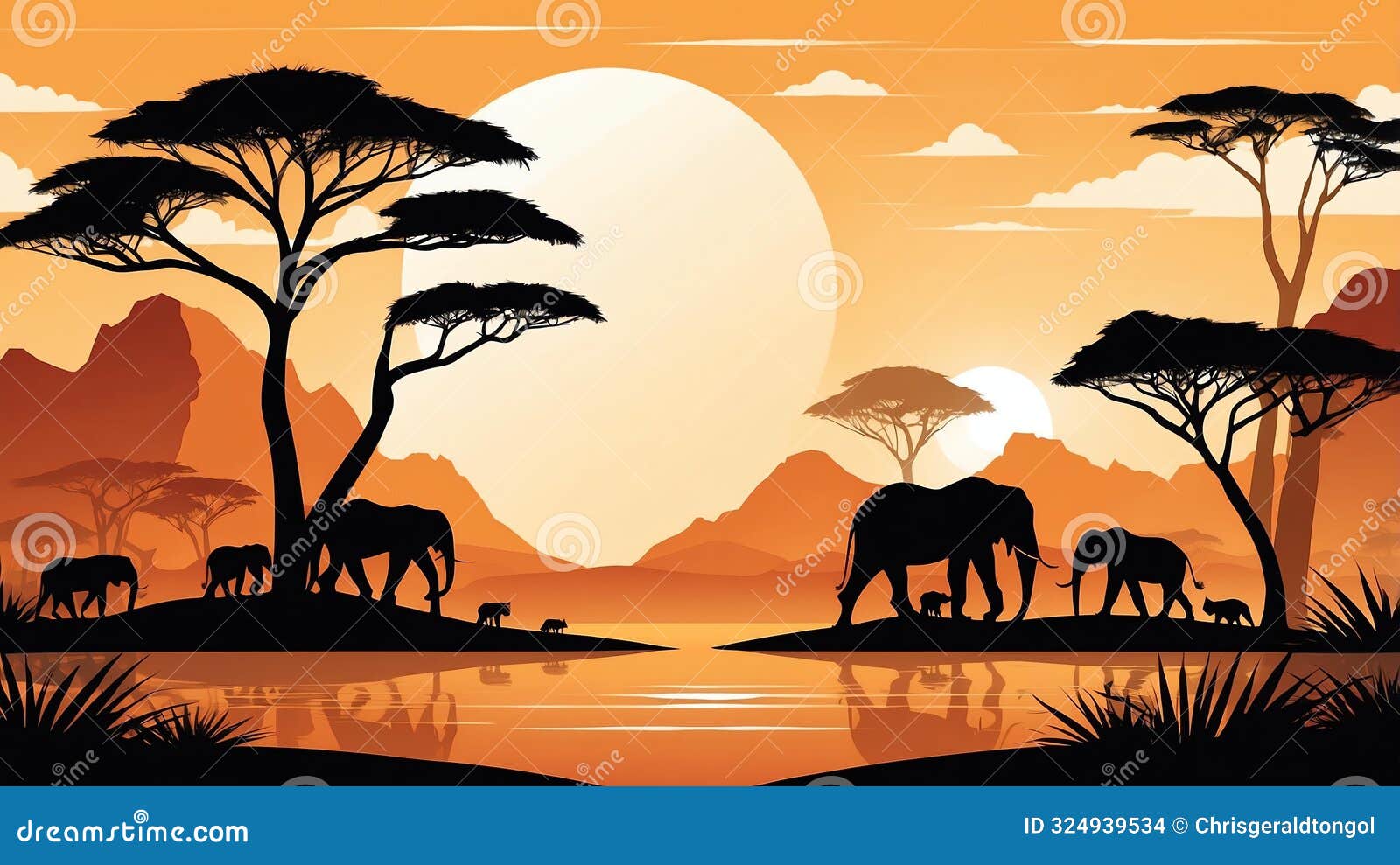 African Themed Wallpaper for Presentations and Offices Ai Generated ...
