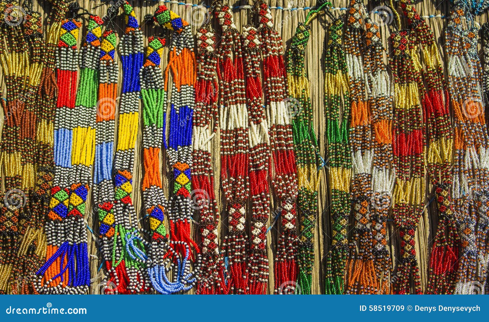 African Traditional Handmade Beads Necklace. South Africa. Local Market ... African Traditional Handmade Beads Necklace. South Africa. Local Market ...