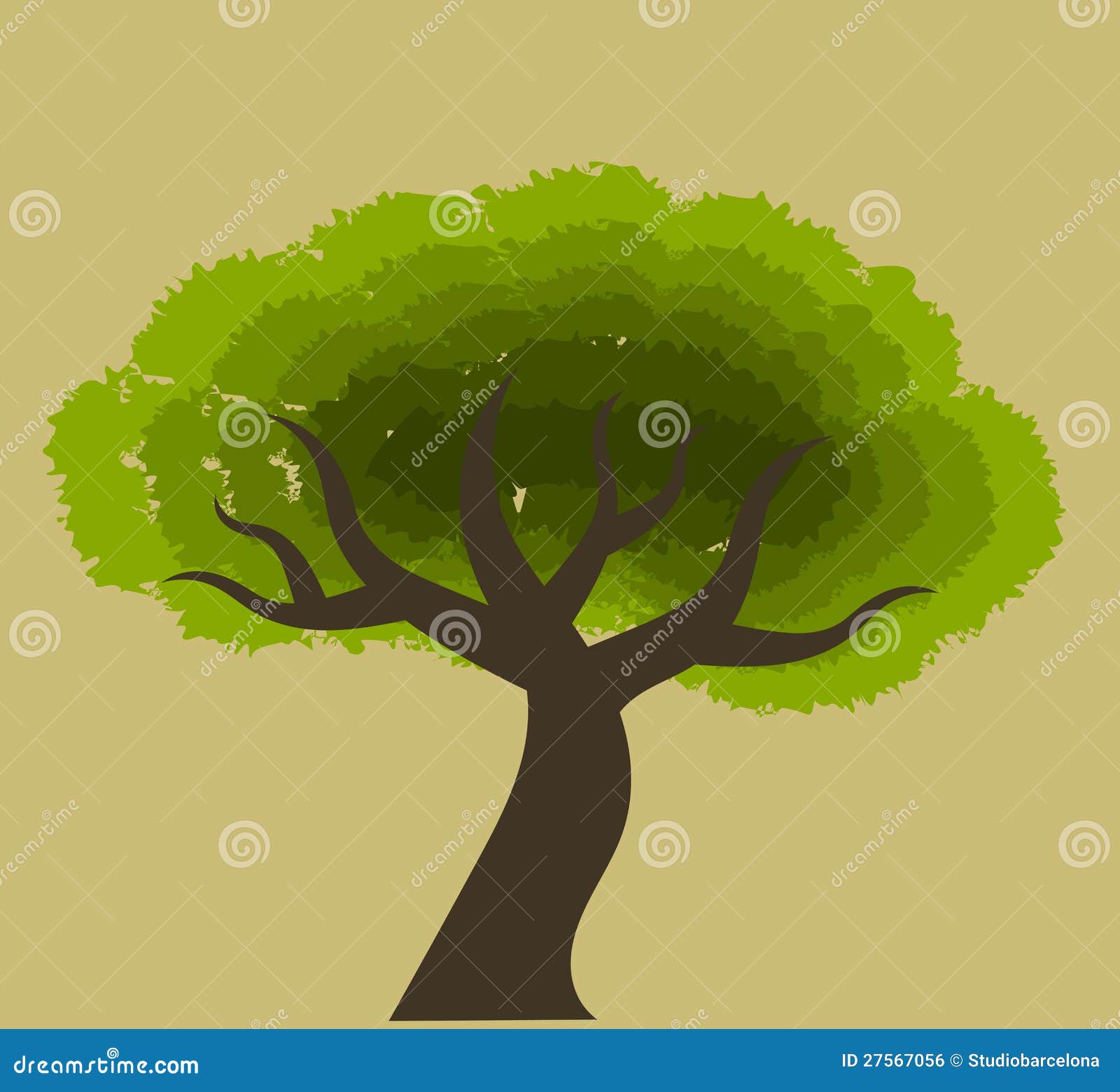 African Tree Icon, Acacia Tree Silhouette, Vector Isolated ...