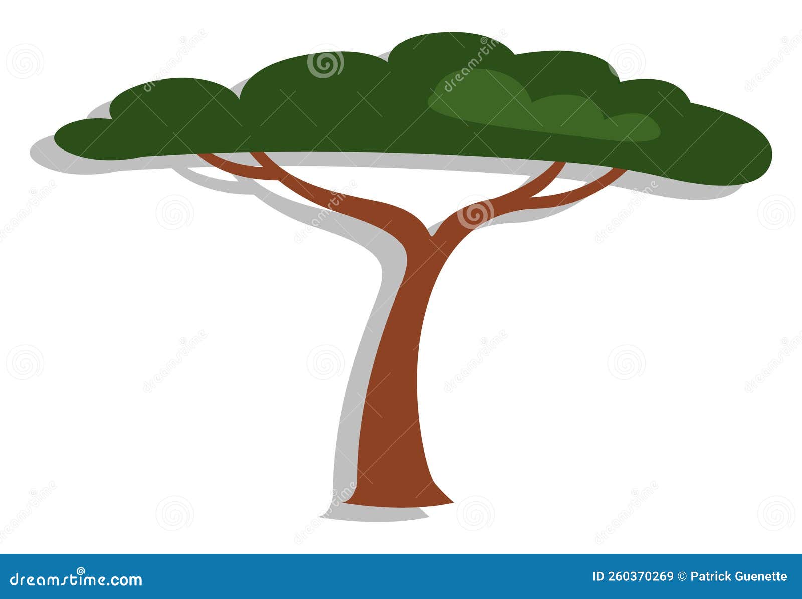 African tree, icon stock vector. Illustration of wallpaper - 260370269