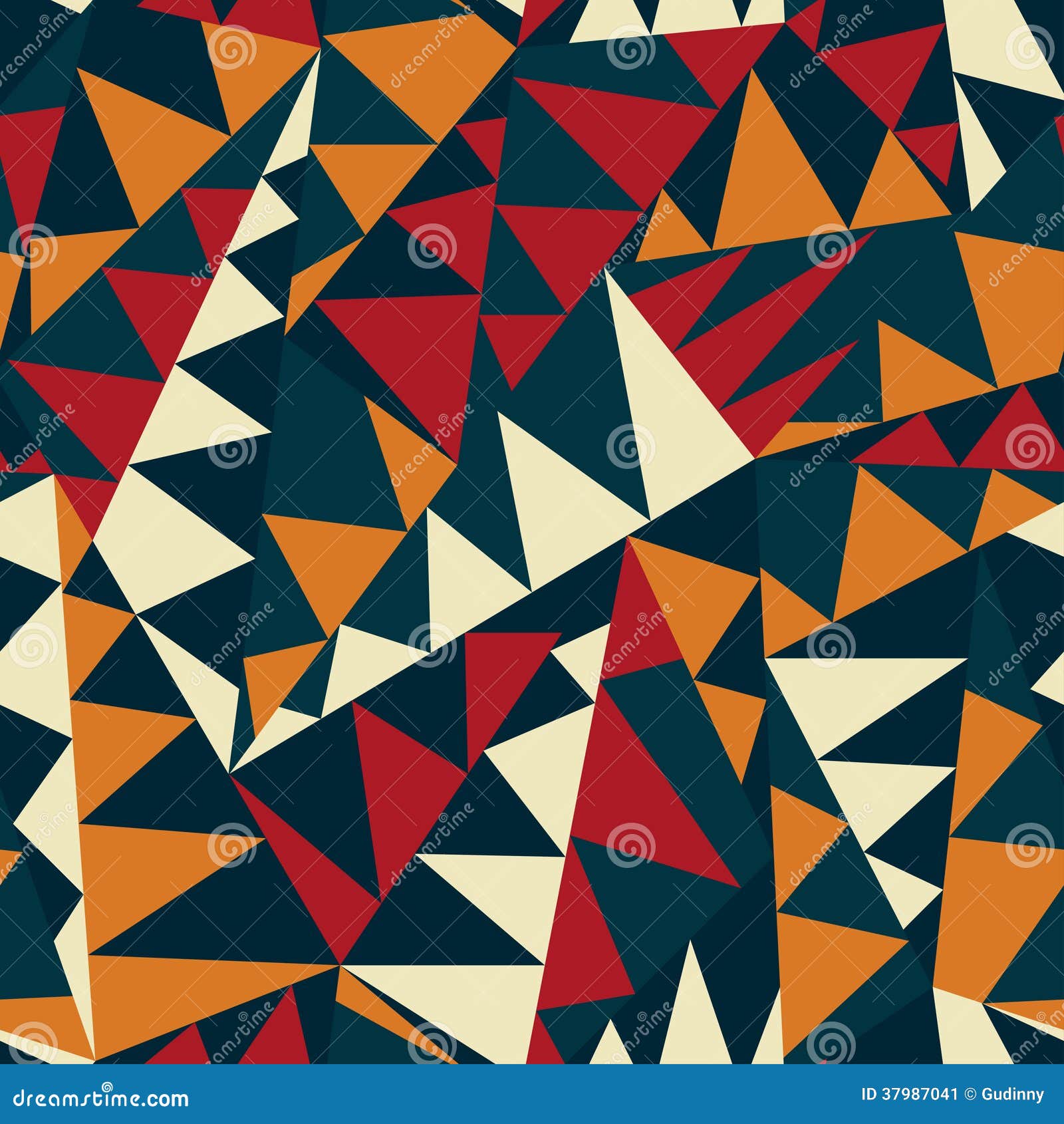 African Triangle Seamless Pattern Stock Vector - Illustration of ...