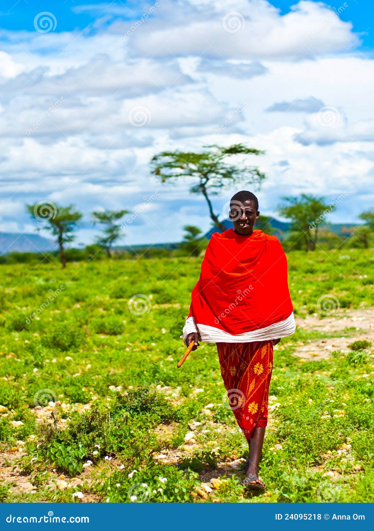 African tribal man editorial stock photo. Image of landscape - 24095218