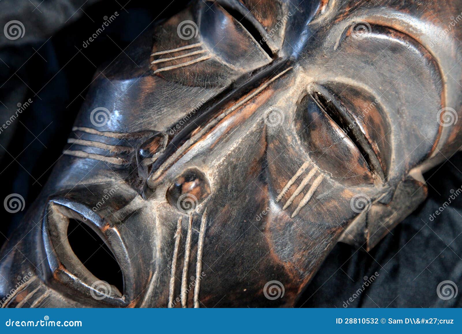 African Tribal Mask - Chokwe Tribe Stock Photo - Image of craft, congo ...