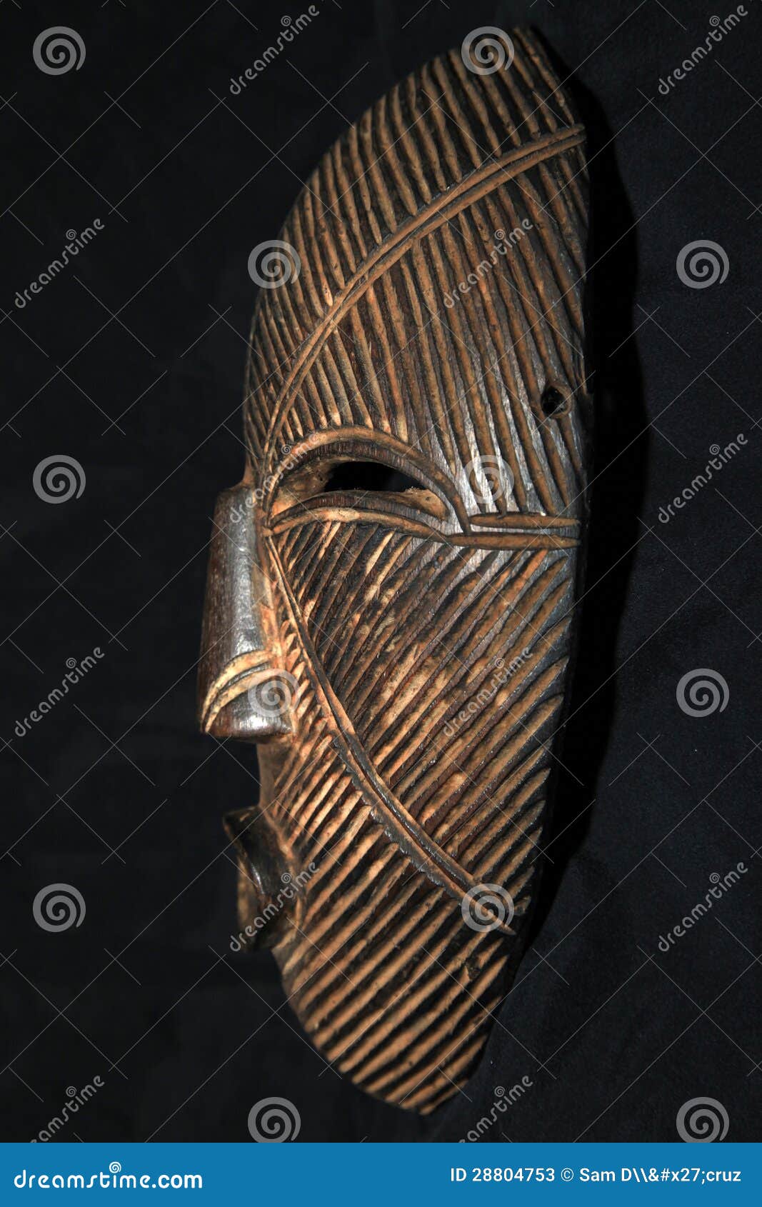 African Tribal Mask - Lega Tribe Stock Image - Image of culture ...