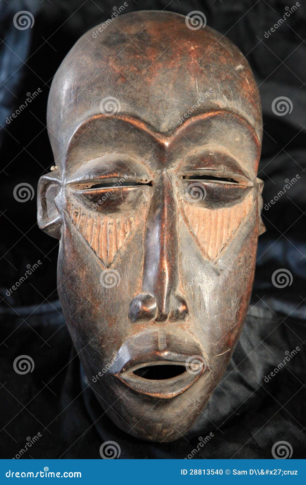 African Tribal Mask - Lega Tribe Stock Photo - Image of lega ...
