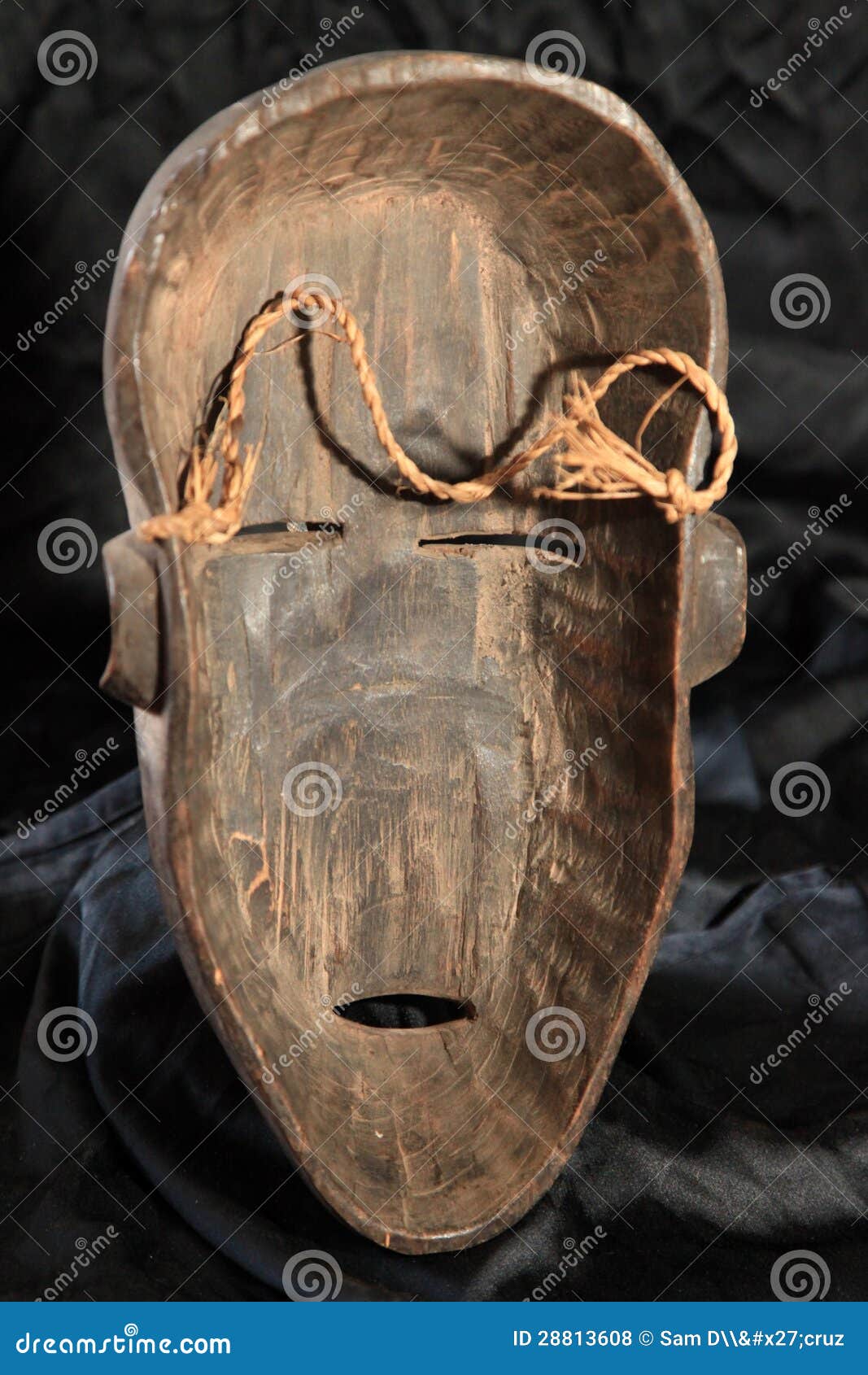African Tribal Mask - Lega Tribe Stock Photo - Image of handmade ...