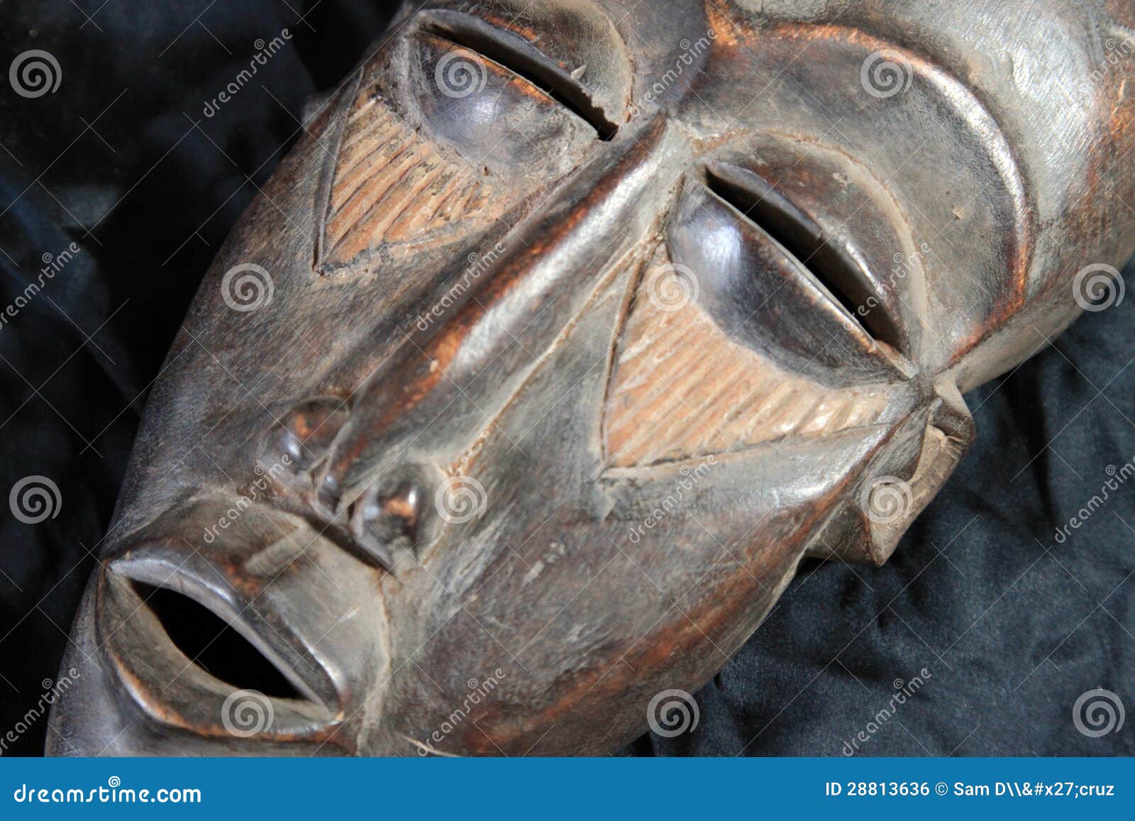 African Tribal Mask - Lega Tribe Stock Photo - Image of original ...