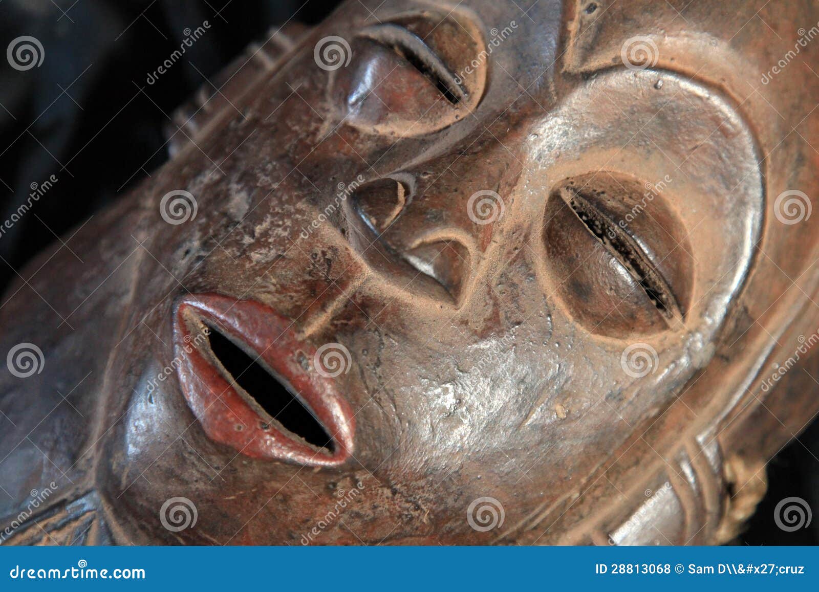 African Tribal Mask - Tabwa Tribe Stock Photo - Image of carved ...