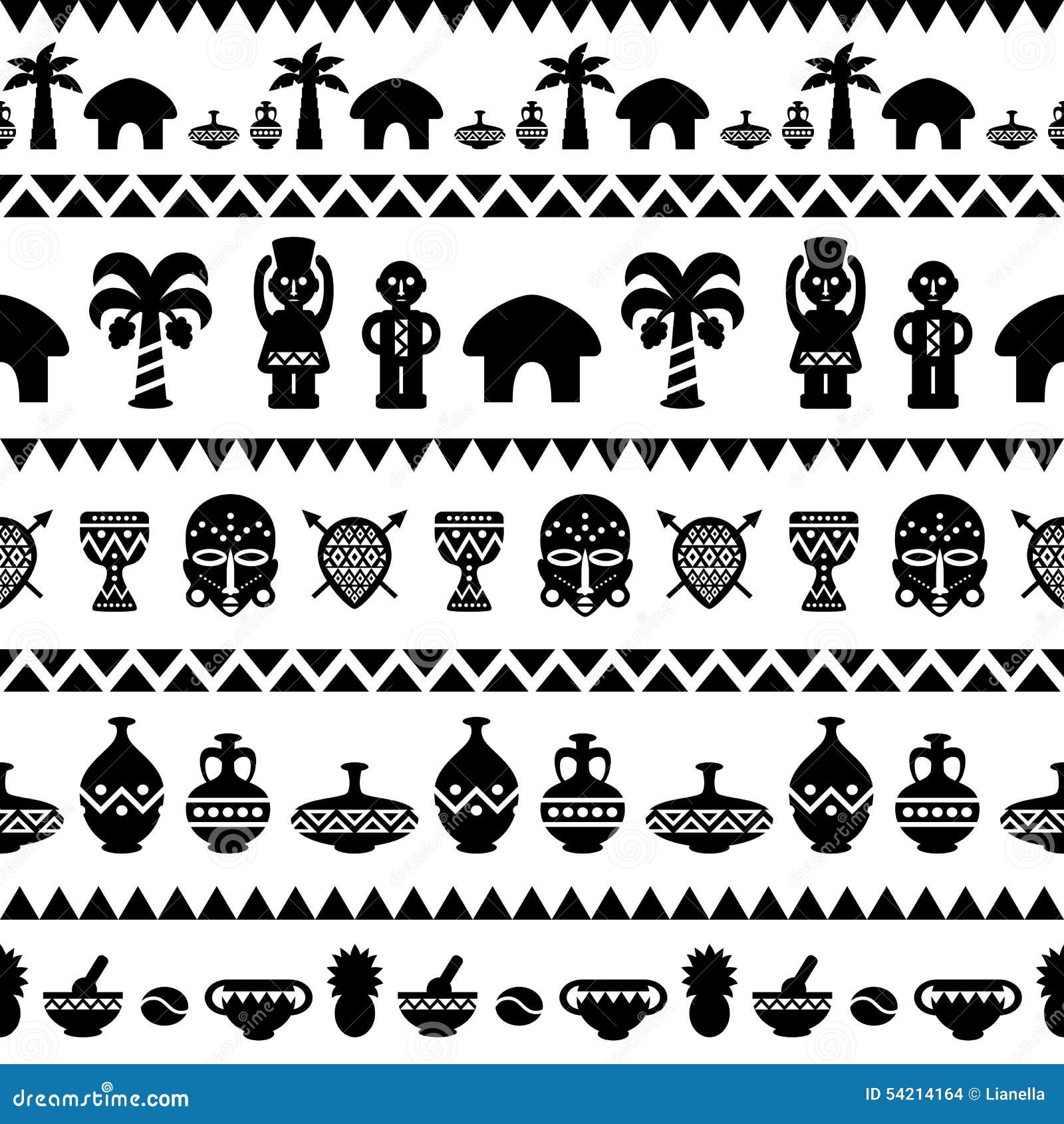 African Tribal Pattern Ethnic Ornament Stock Vector - Illustration of ...