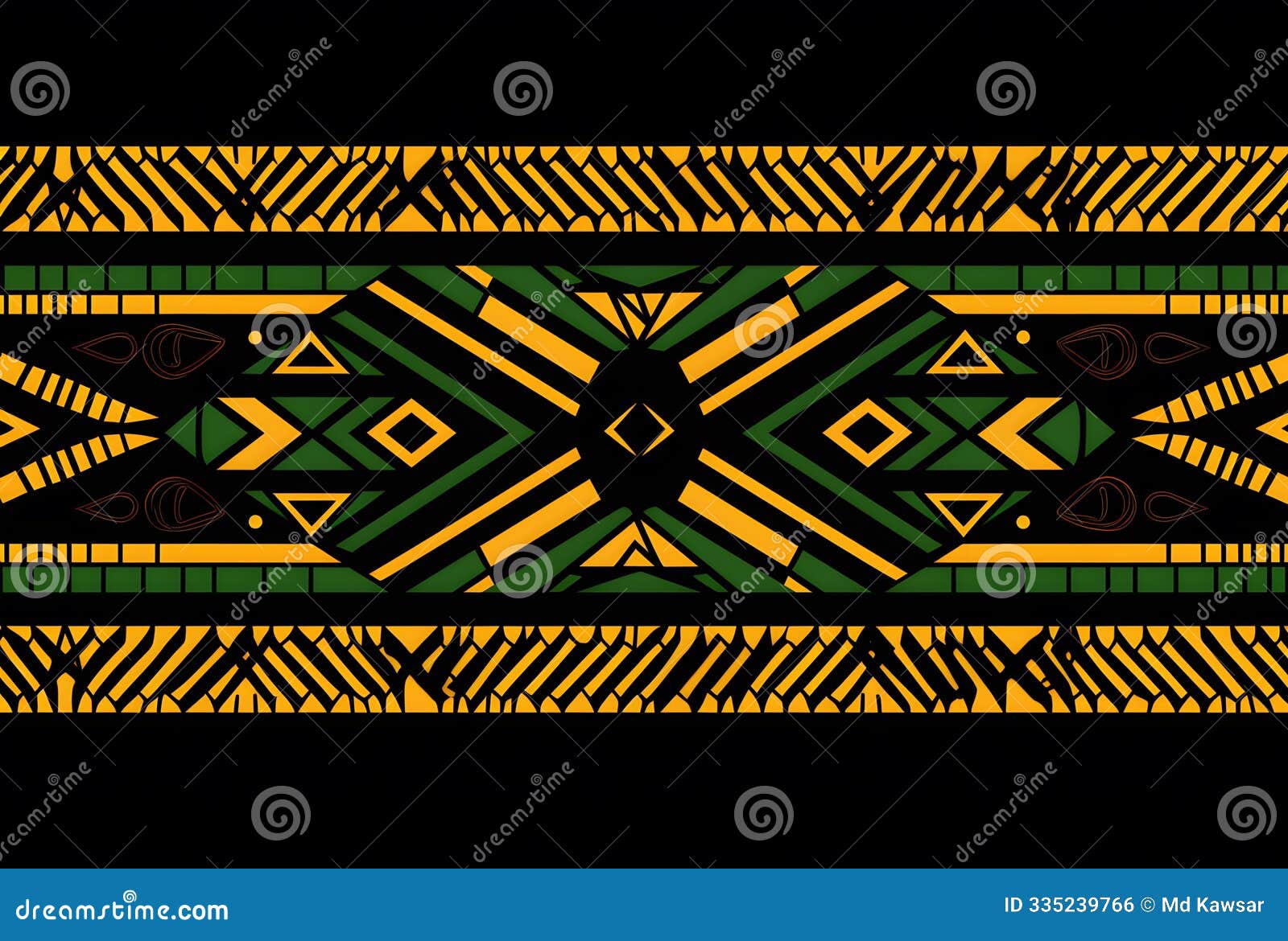 African Tribal Textile Seamless Pattern Stock Illustration ...